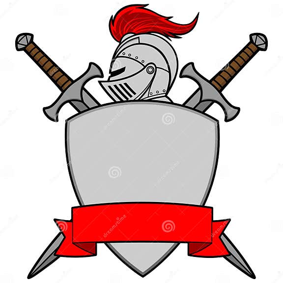 Ritter Emblem - Wappen vektor abbildung. Illustration von schild - 60824652