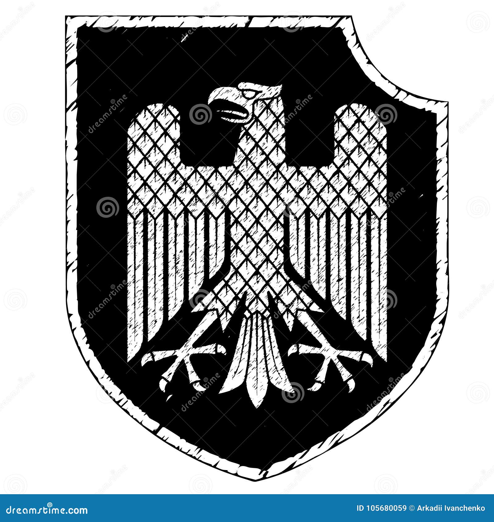 Ritter ` S Heraldisches Emblem Deutsches Heraldisches Schild Mit Einem ...