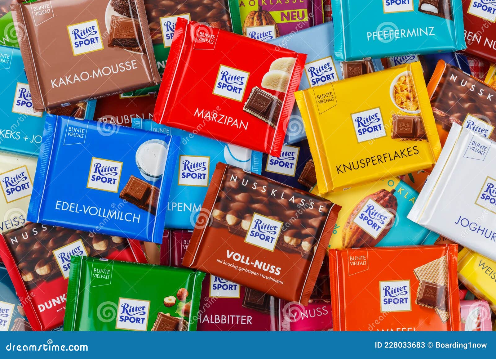 Ritter Sport Chocolate Chocolates Different Types Variety Background ...