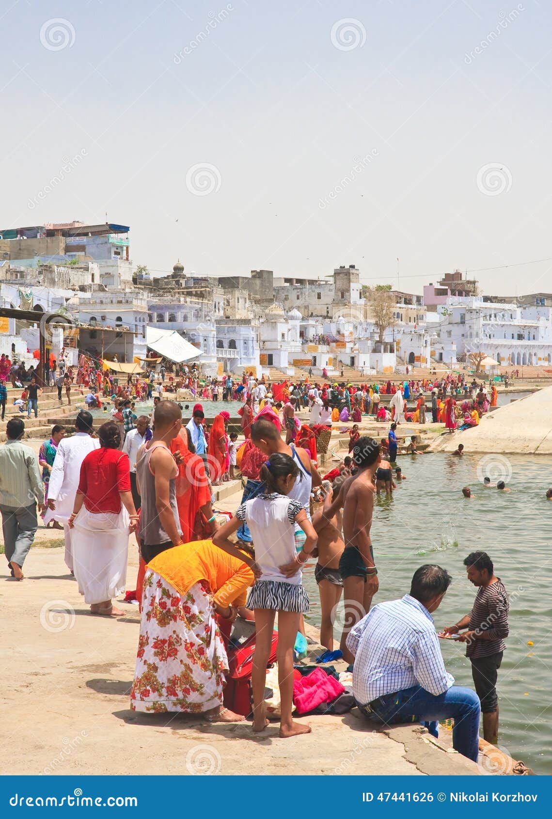 Ritual Bathing. Pushkar. India Editorial Photo - Image of people, asia ...