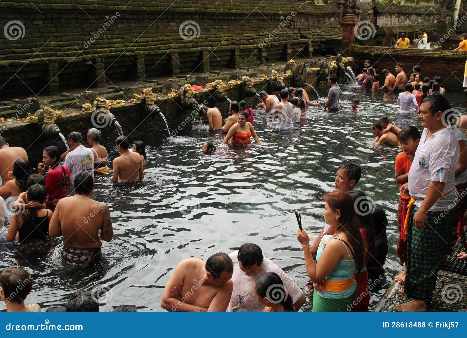 Tampak Siring, Tampaksiring, Bali, Indonesia - January 31 2024: People ...