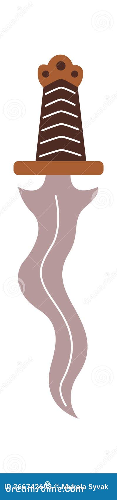 Ritual Dagger Flat Icon Magic Arts Stock Vector - Illustration of ...