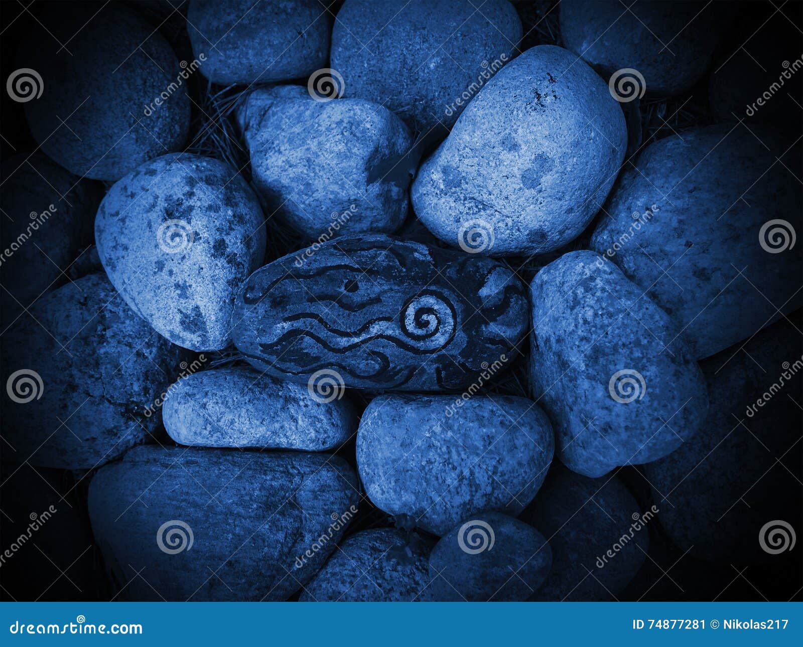 Ritual drawing on stone stock image. Image of darkness - 74877281