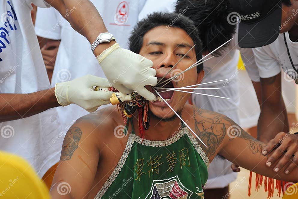 Ritual Piercing editorial stock photo. Image of mutilation - 26281093