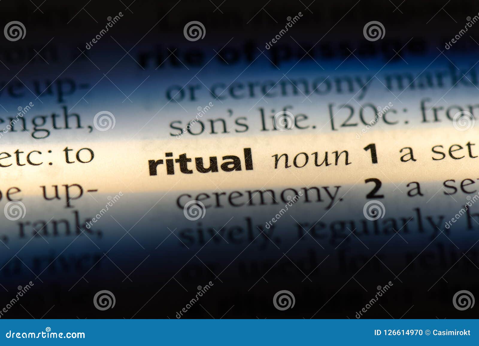 Ritual stock photo. Image of dictionary, isolated, english - 126614970