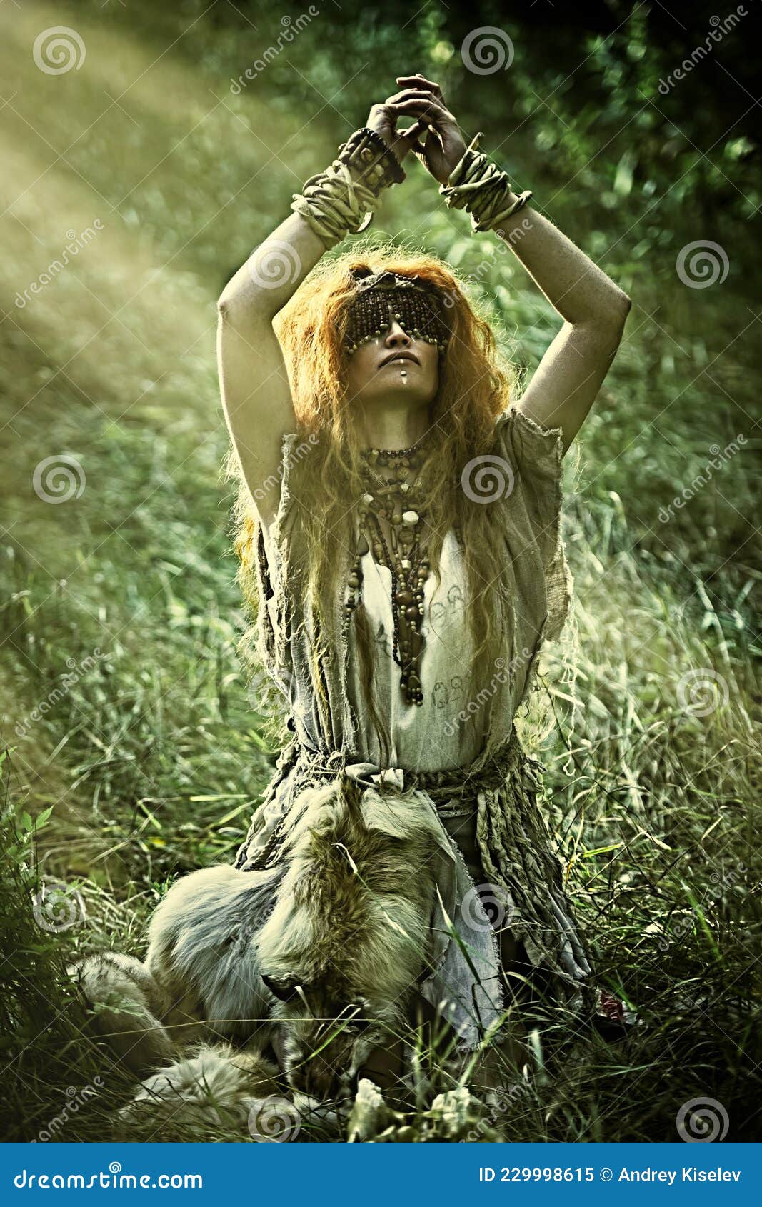Ritual Of Summoning Spirits Stock Image Image Of Halloween Portrait