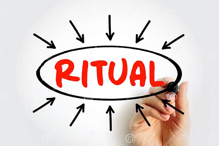 Ritual Text with Arrows, Concept for Presentations and Reports Stock ...