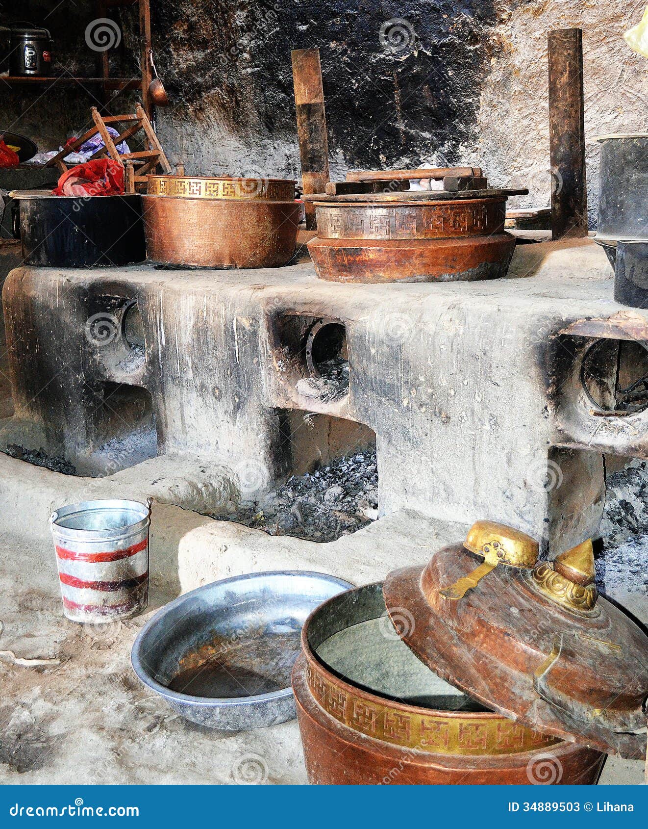 Ritual Utensils in a Buddhist Monastery Editorial Stock Photo - Image ...
