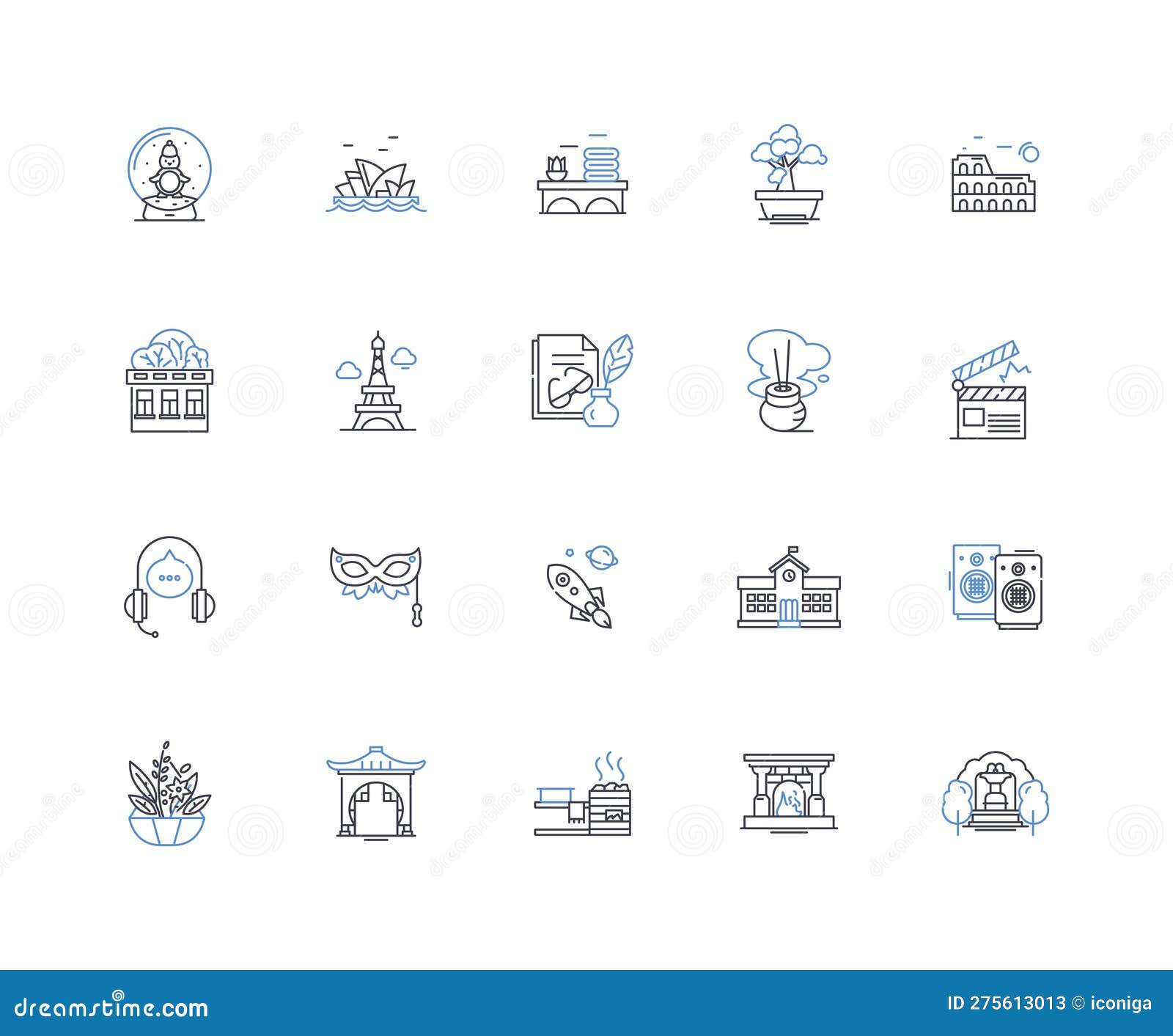 Rituals Line Icons Collection. Ceremonial, Devotion, Symbolism ...