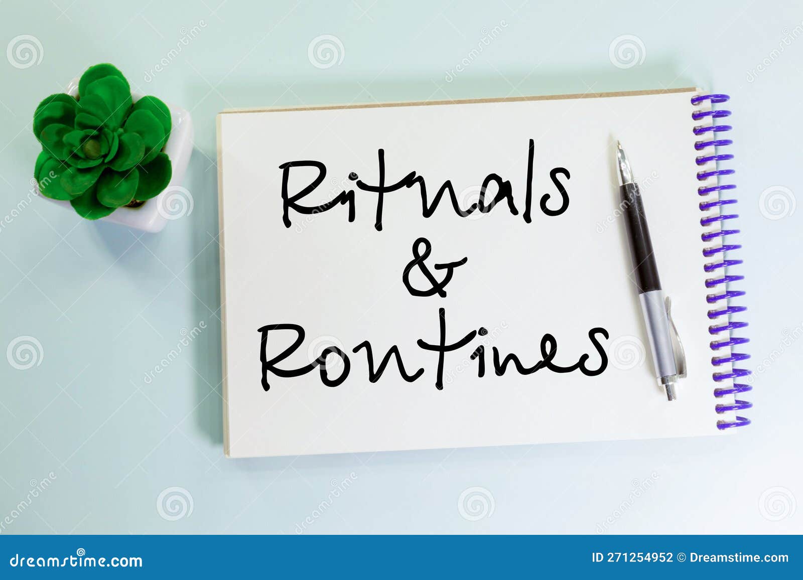Rituals and Routines Written Under Torn Paper Stock Photo - Image of ...