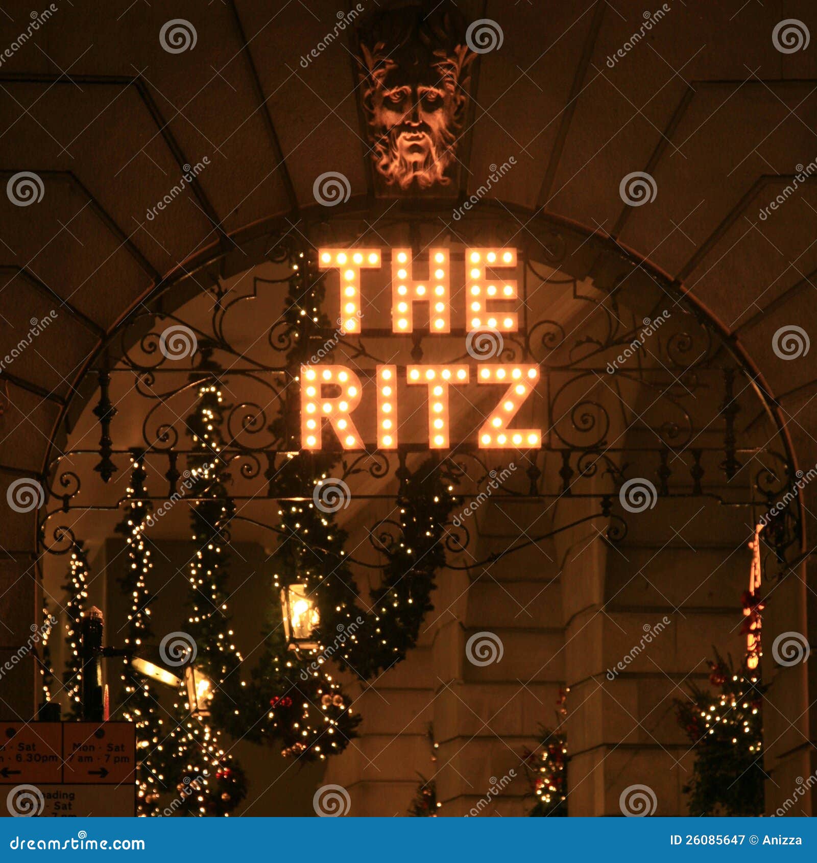 The Ritz hotel sign editorial photography. Image of ritz - 26085647