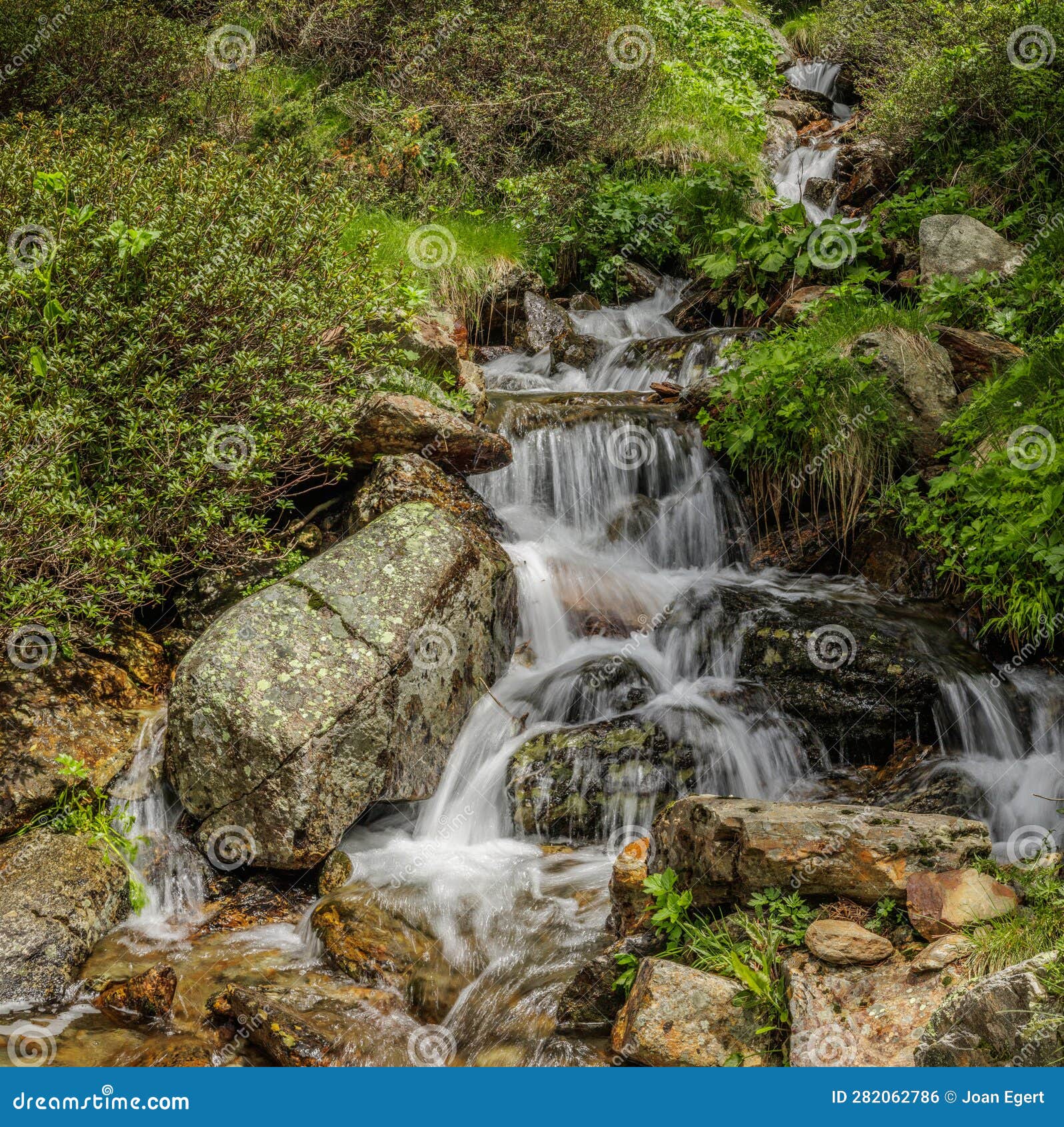 Riu de Jan River cascades stock photo. Image of waterfall - 282062786