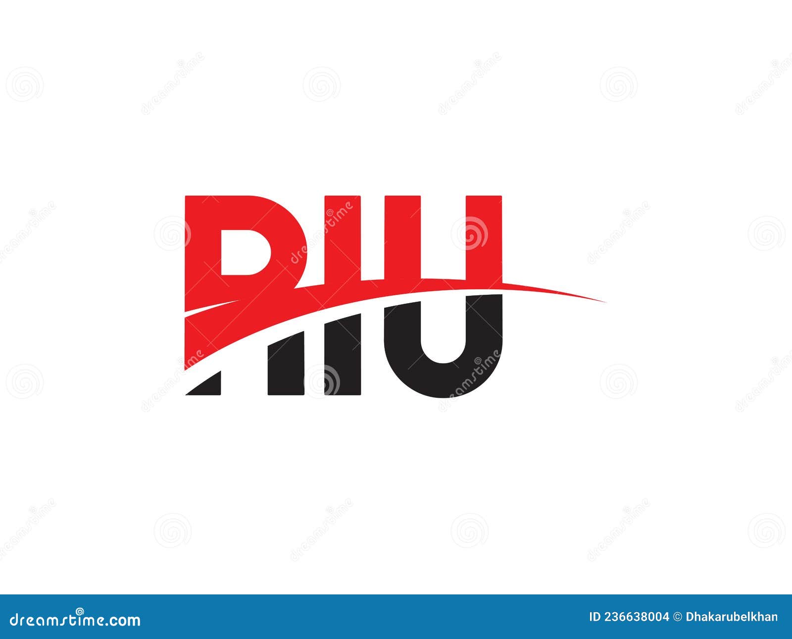 RIU Letter Initial Logo Design Vector Illustration Stock Illustration ...