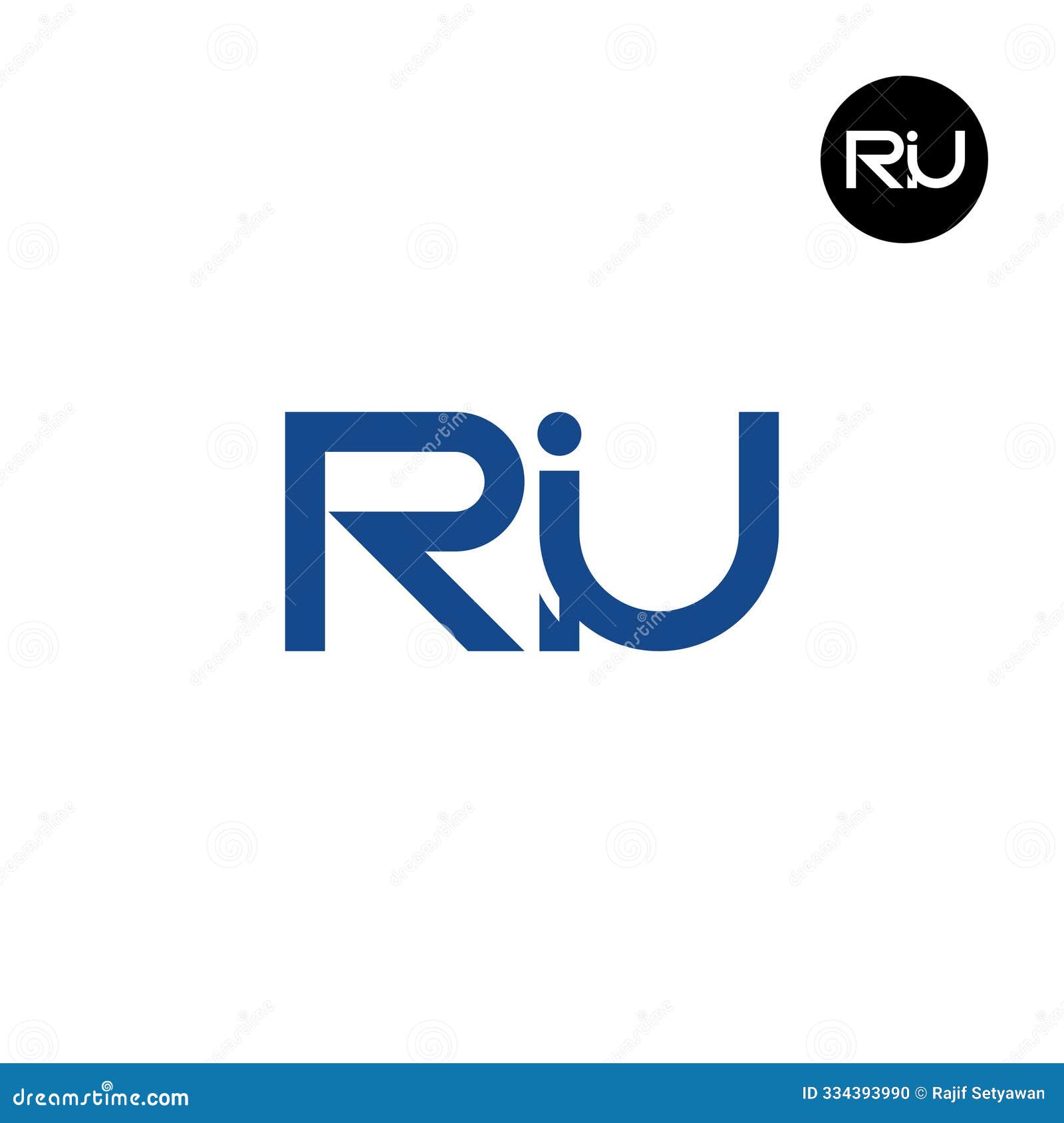 RIU Logo Letter Monogram Design Stock Vector - Illustration of initial ...