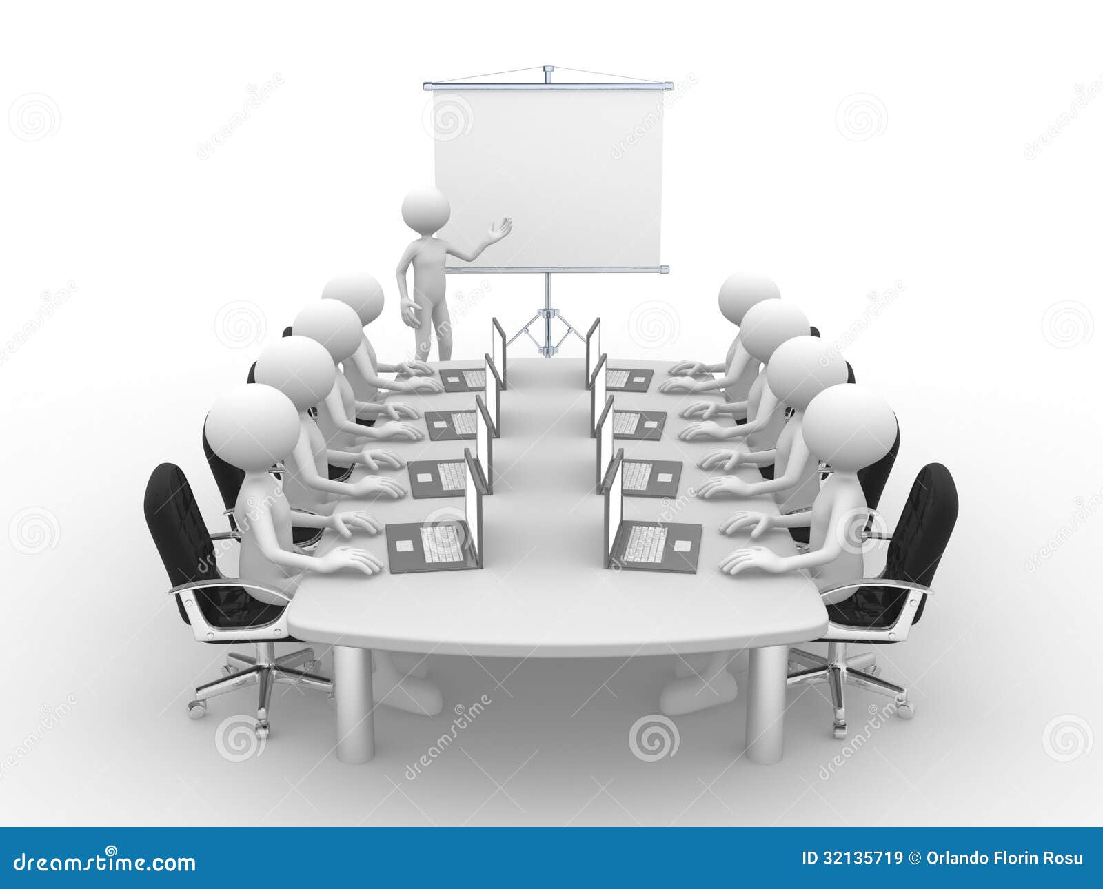 Riunione illustrazione di stock. Illustrazione di calcolatore - 32135719