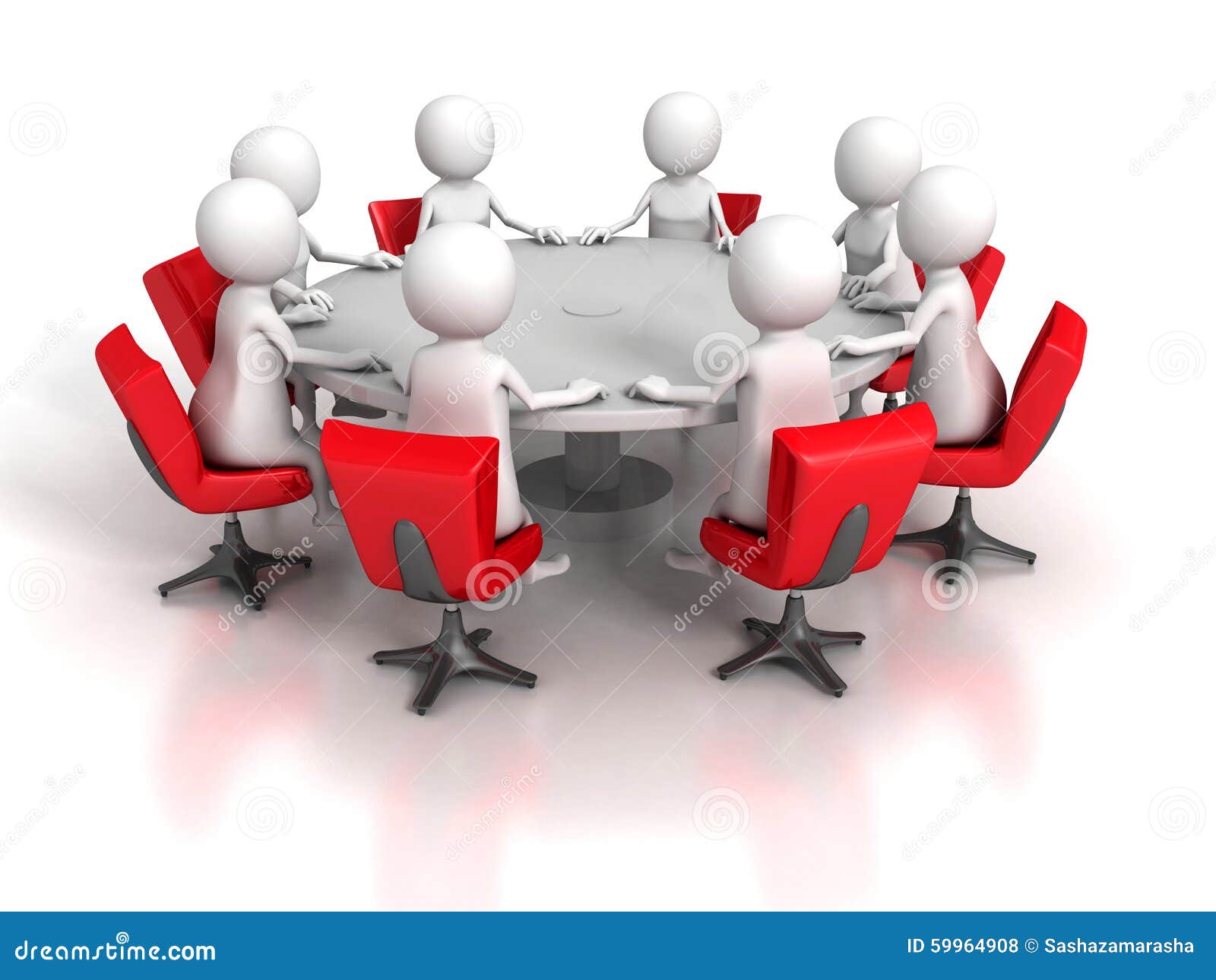 Riunione D'affari Della Gente Di Team Group 3d Illustrazione di Stock ...
