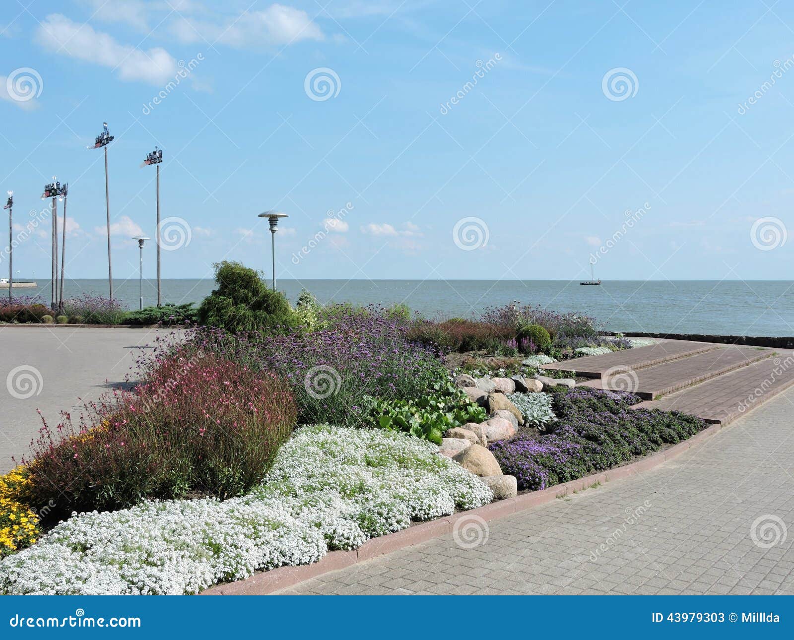 Riva Della Laguna Di Curonian, Lituania Immagine Stock - Immagine di ...