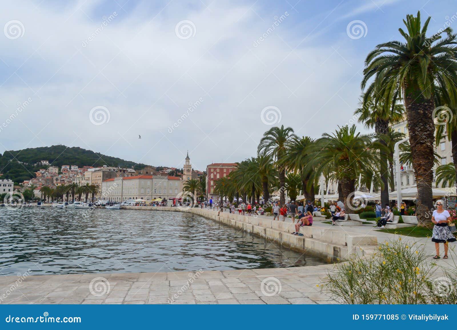 The Riva Promenade in Port of Split, Croatia on June 15, 2019 ...