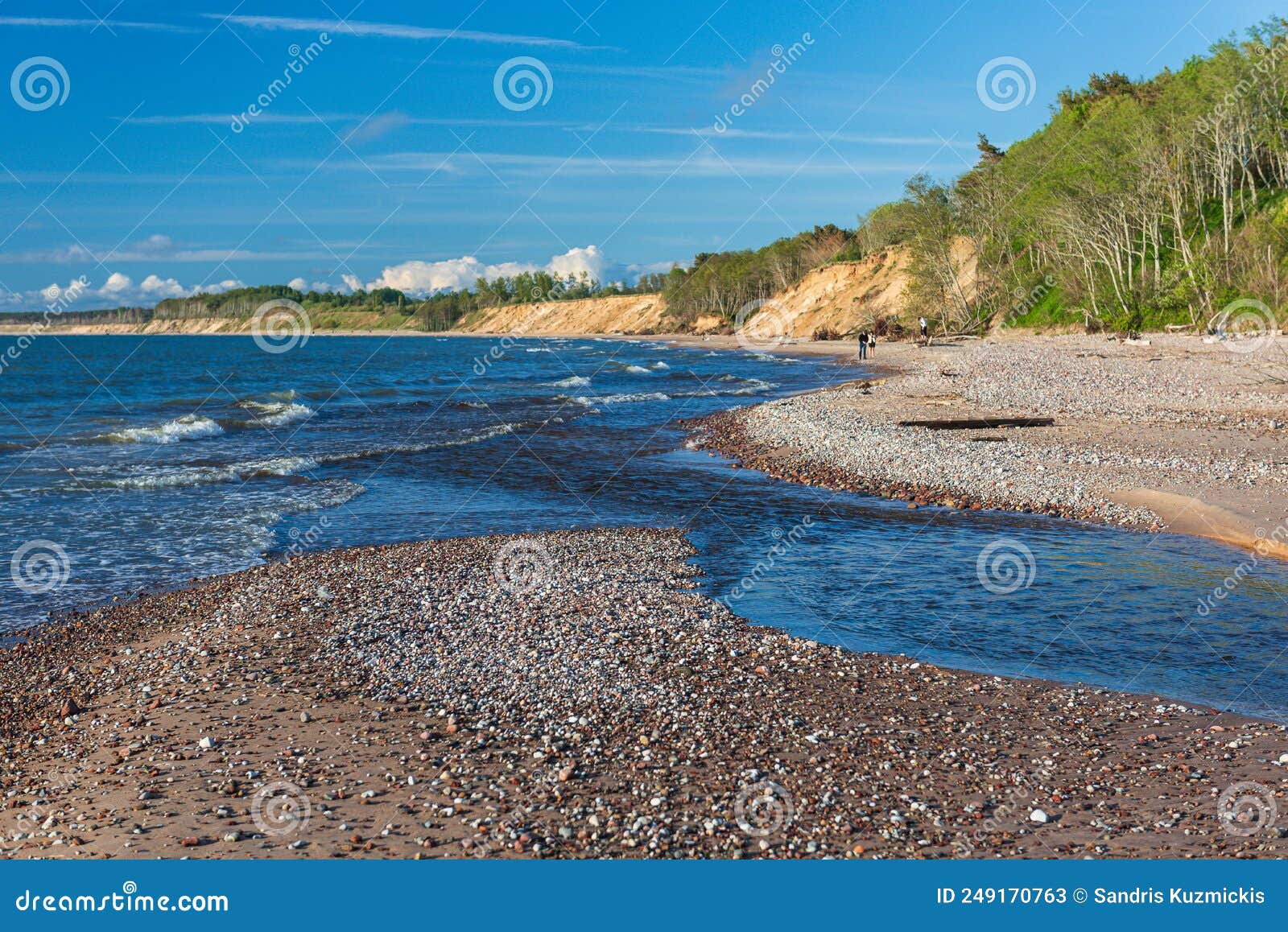 The Riva River Flows into the Baltic Sea, Labrags, Latvia Stock Image ...