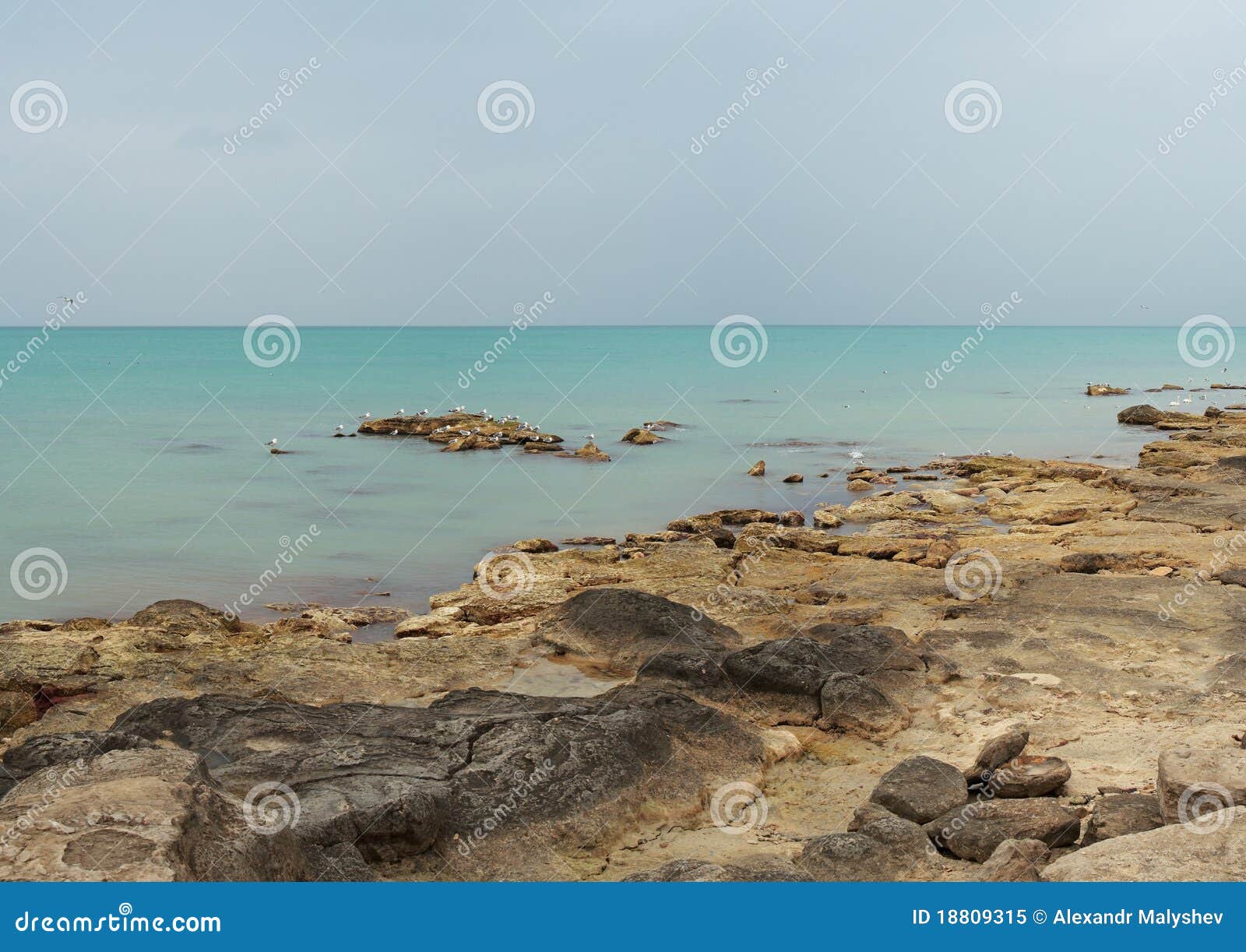 Rivage De La Mer Caspienne. Image stock - Image du jour, fond: 18809315