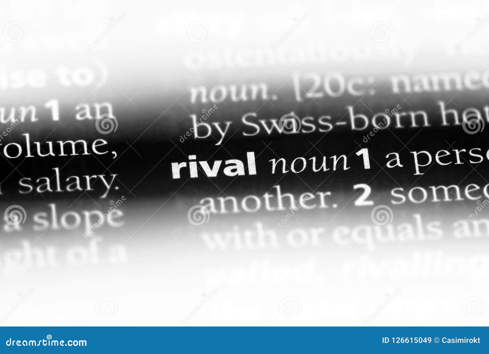 Rival stock image. Image of text, printed, word, rival - 126615049