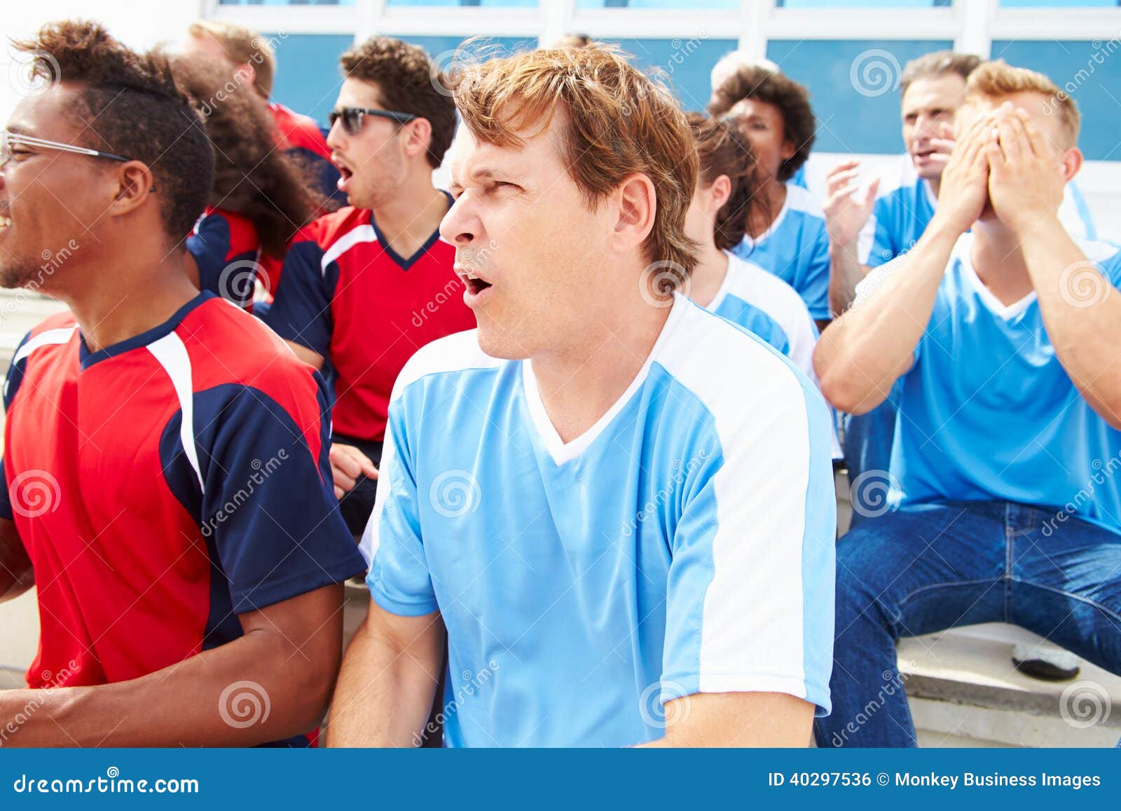 Rival Spectators Watching Sports Event Stock Photo - Image of colors ...