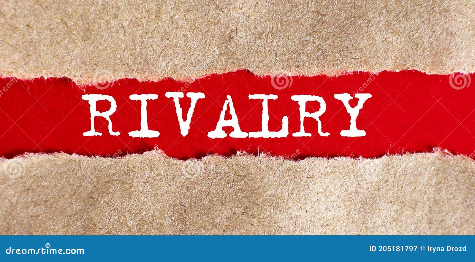 RIVALRY Text Appearing Behind on Torn Paper Stock Image - Image of ...