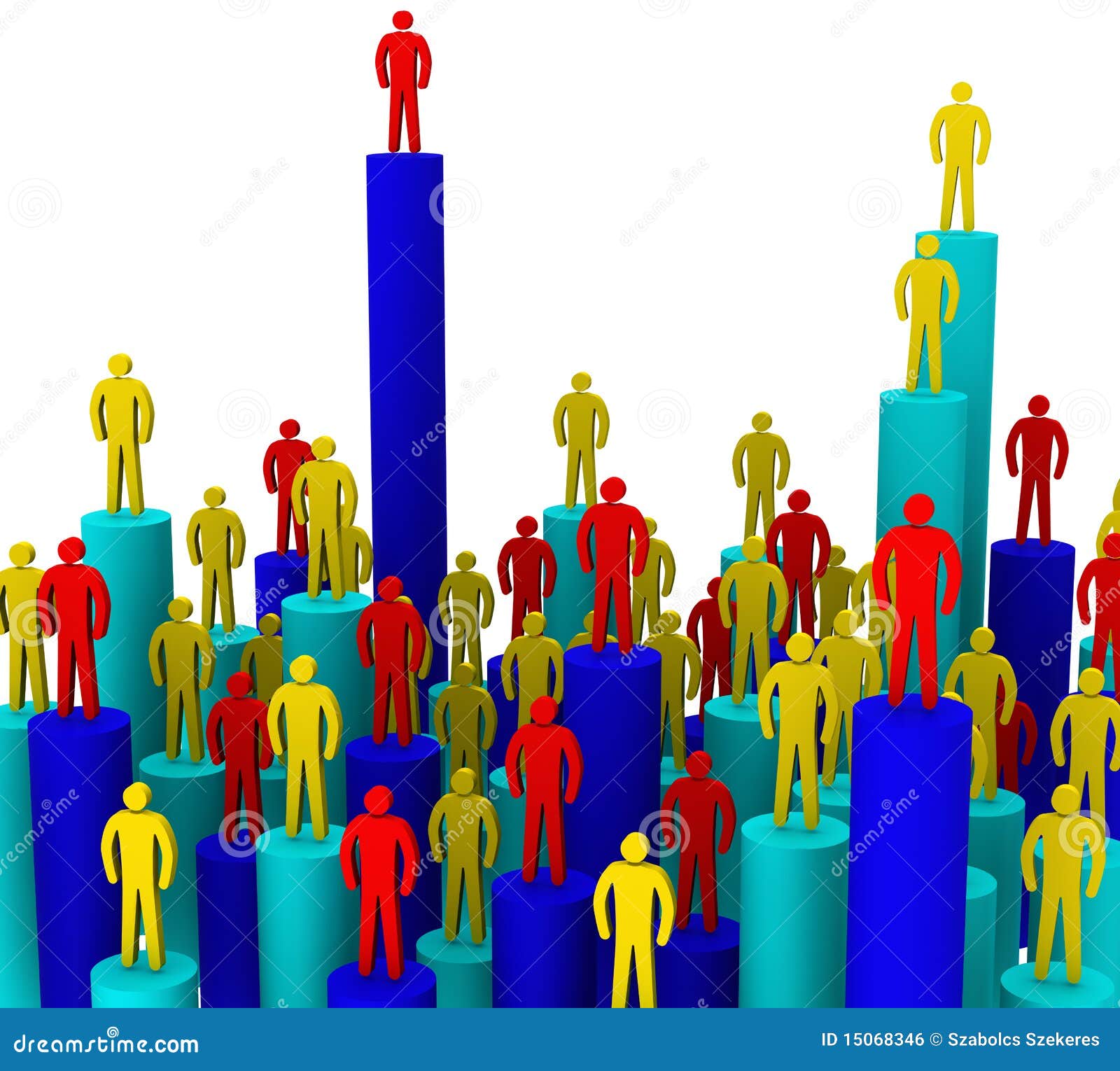 Rivalry between Businessmen Stock Illustration - Illustration of group ...