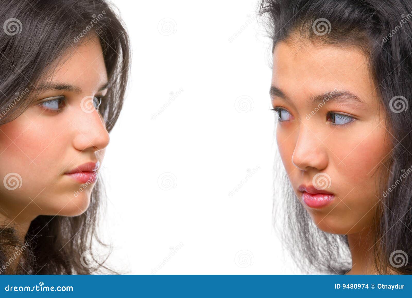 Rivalry between females stock photo. Image of face, youth - 9480974