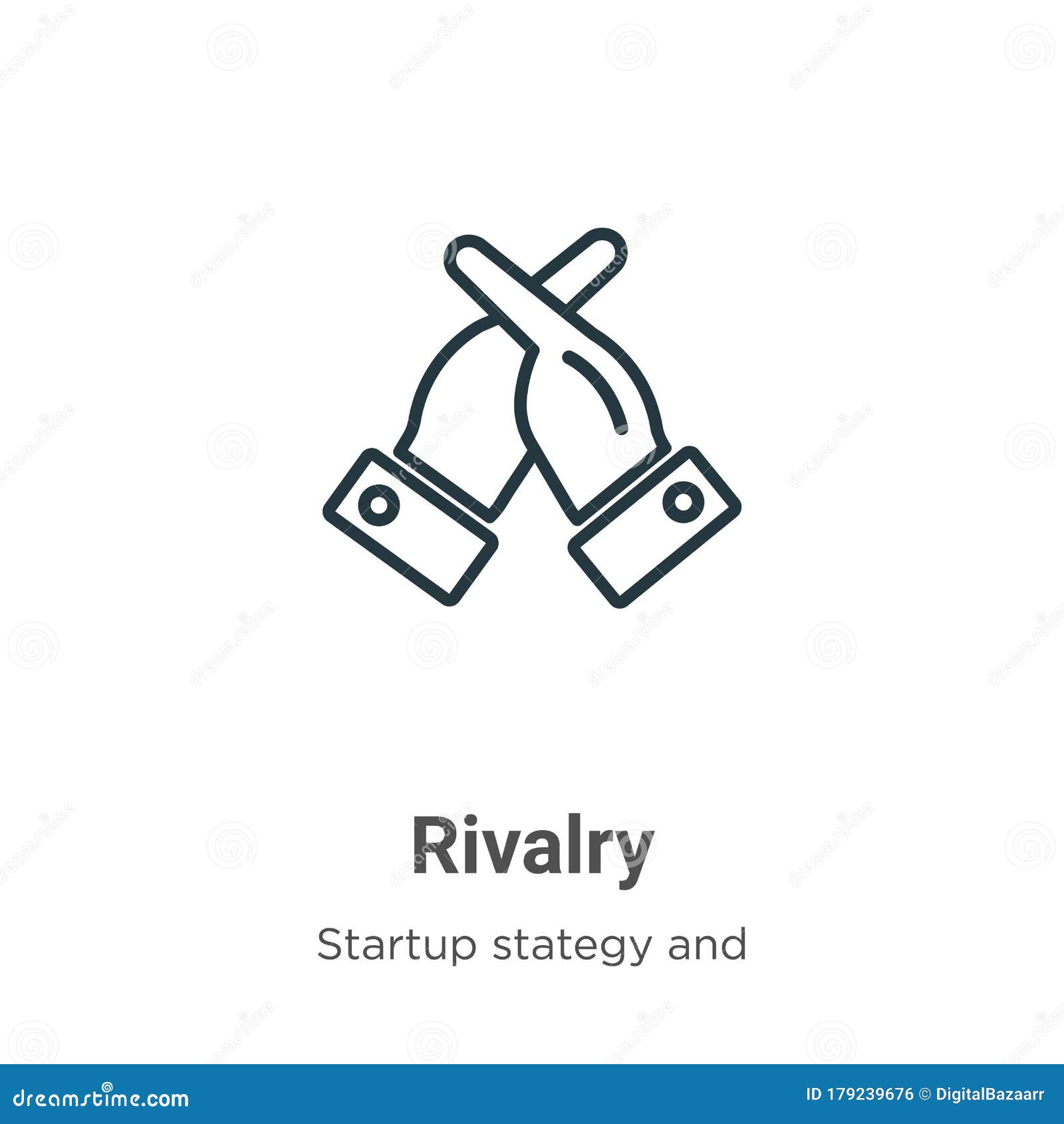 Rivalry Outline Icon. Isolated Line Vector Illustration From Startup ...