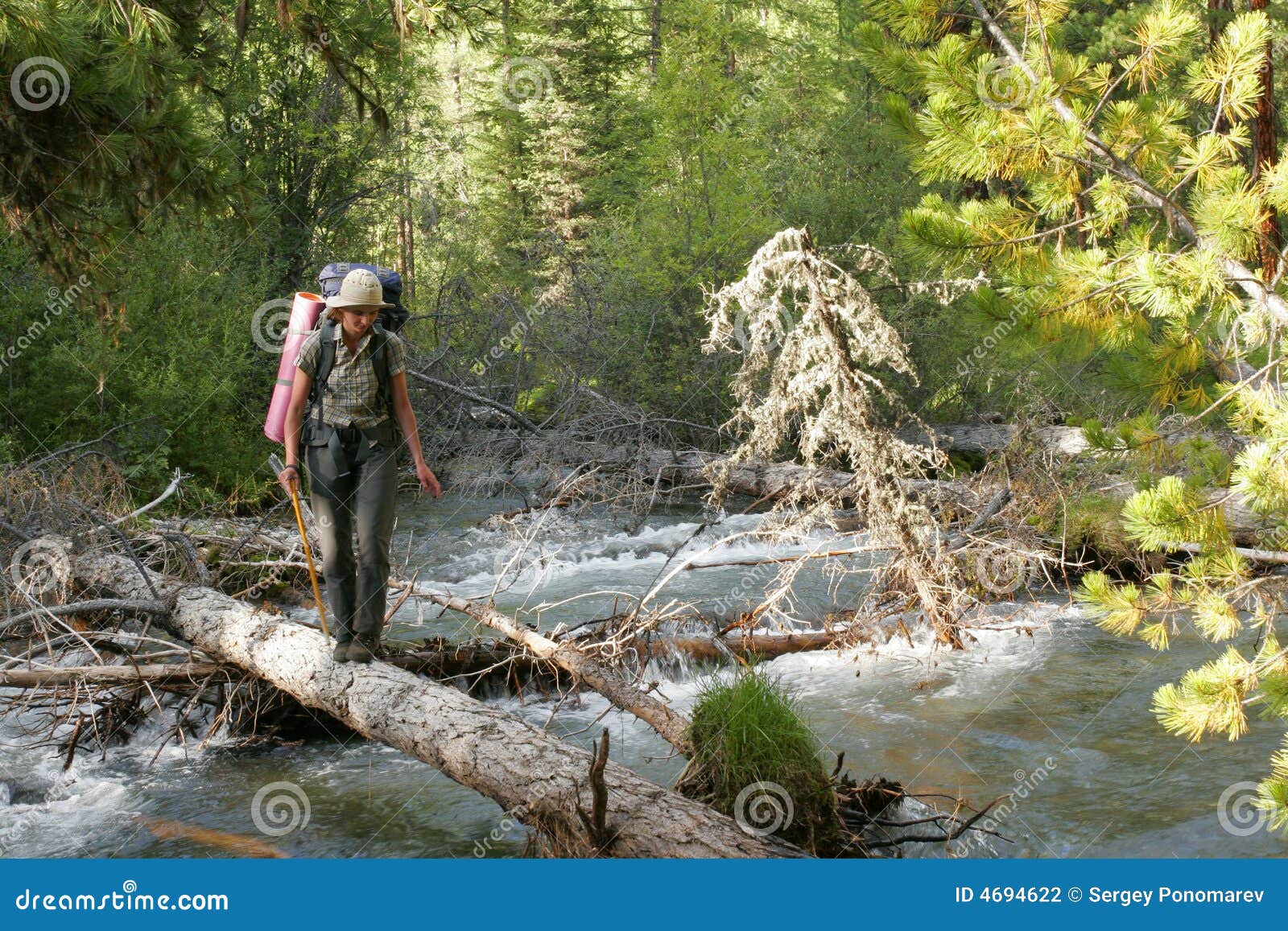 Through the river. stock photo. Image of scene, activity - 4694622