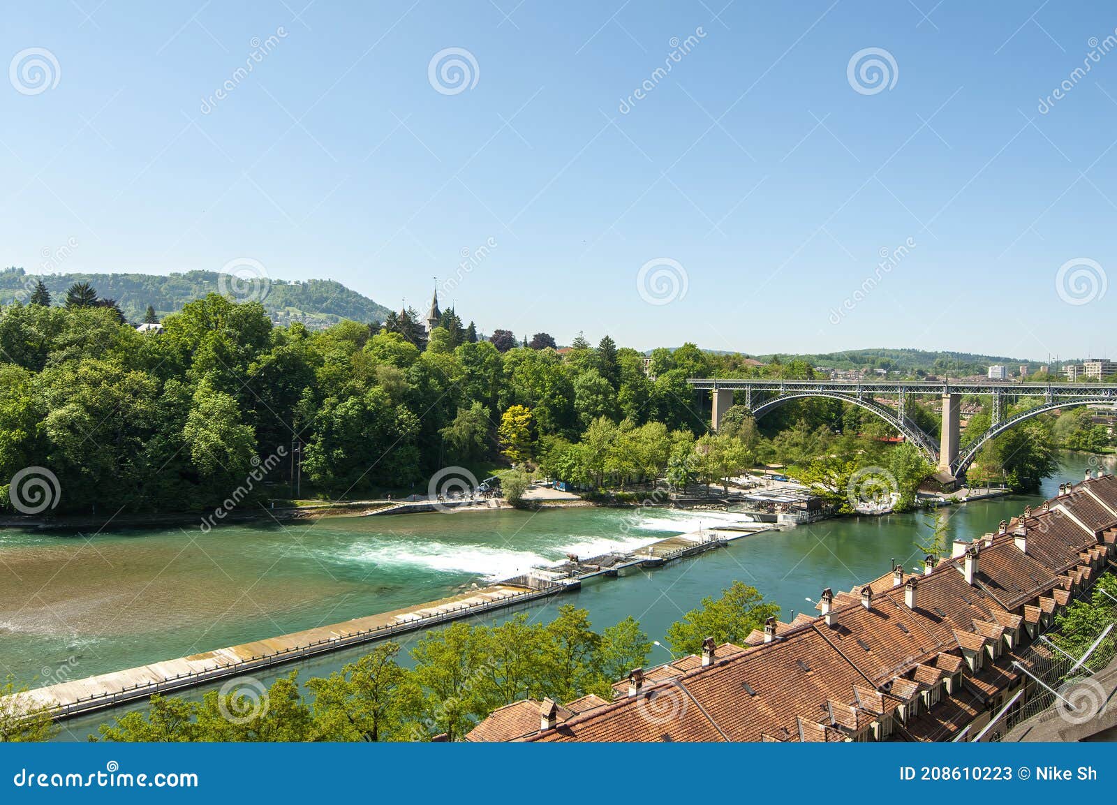 River Aare Bern Switzerland Stock Image - Image of bern, vacation ...