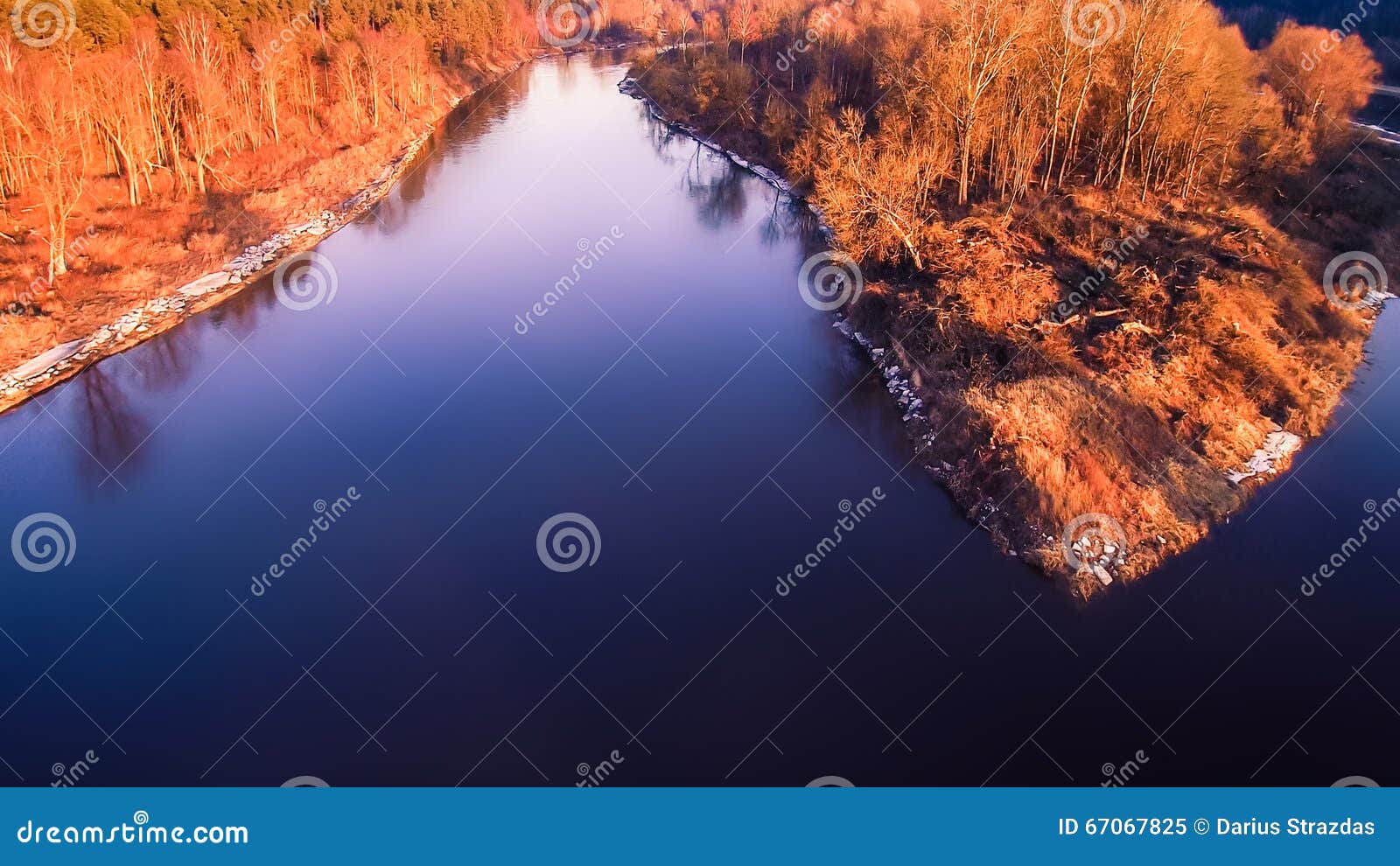River from above stock image. Image of baltic, sunset - 67067825