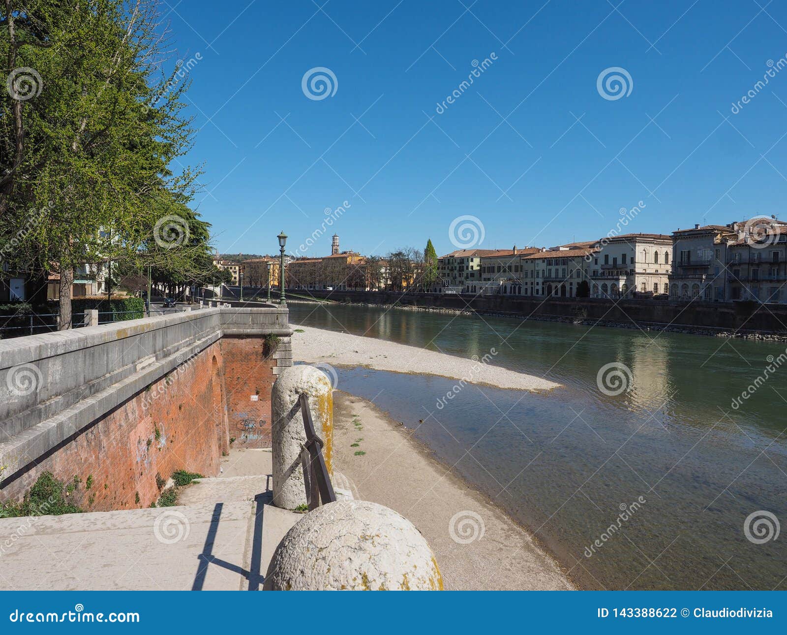 River Adige in Verona stock photo. Image of panorama - 143388622