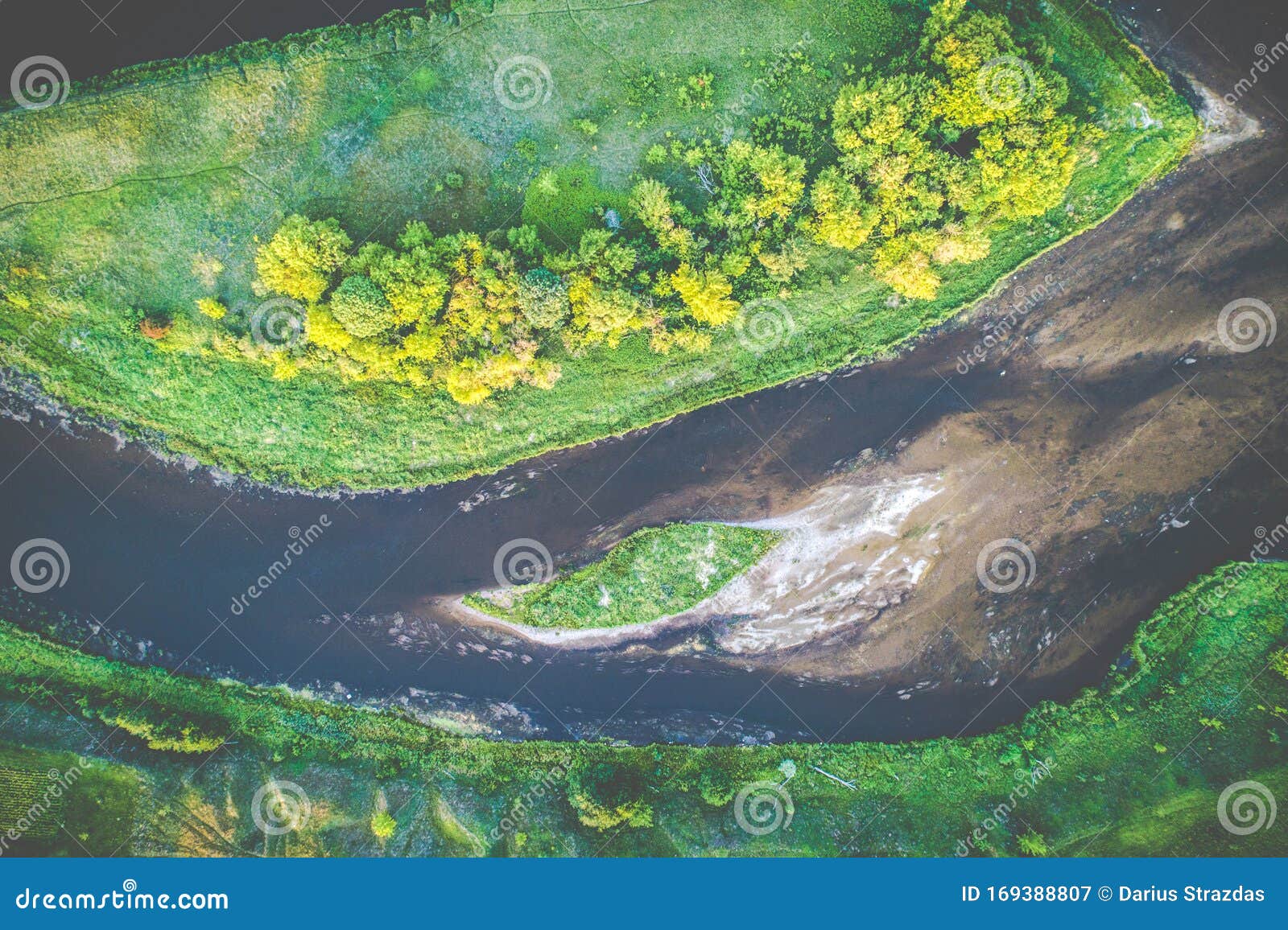 River aerial top view stock image. Image of land, landscape - 169388807