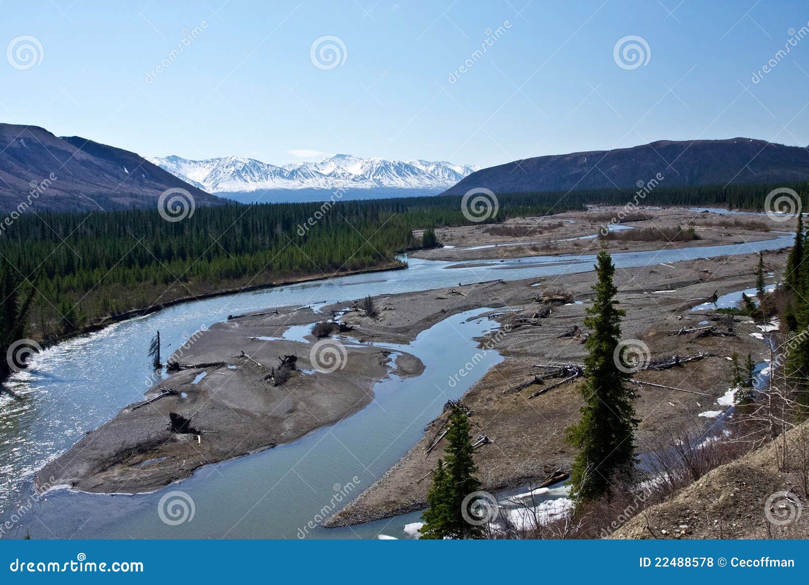 River through Alaska stock photo. Image of tourism, pond - 22488578