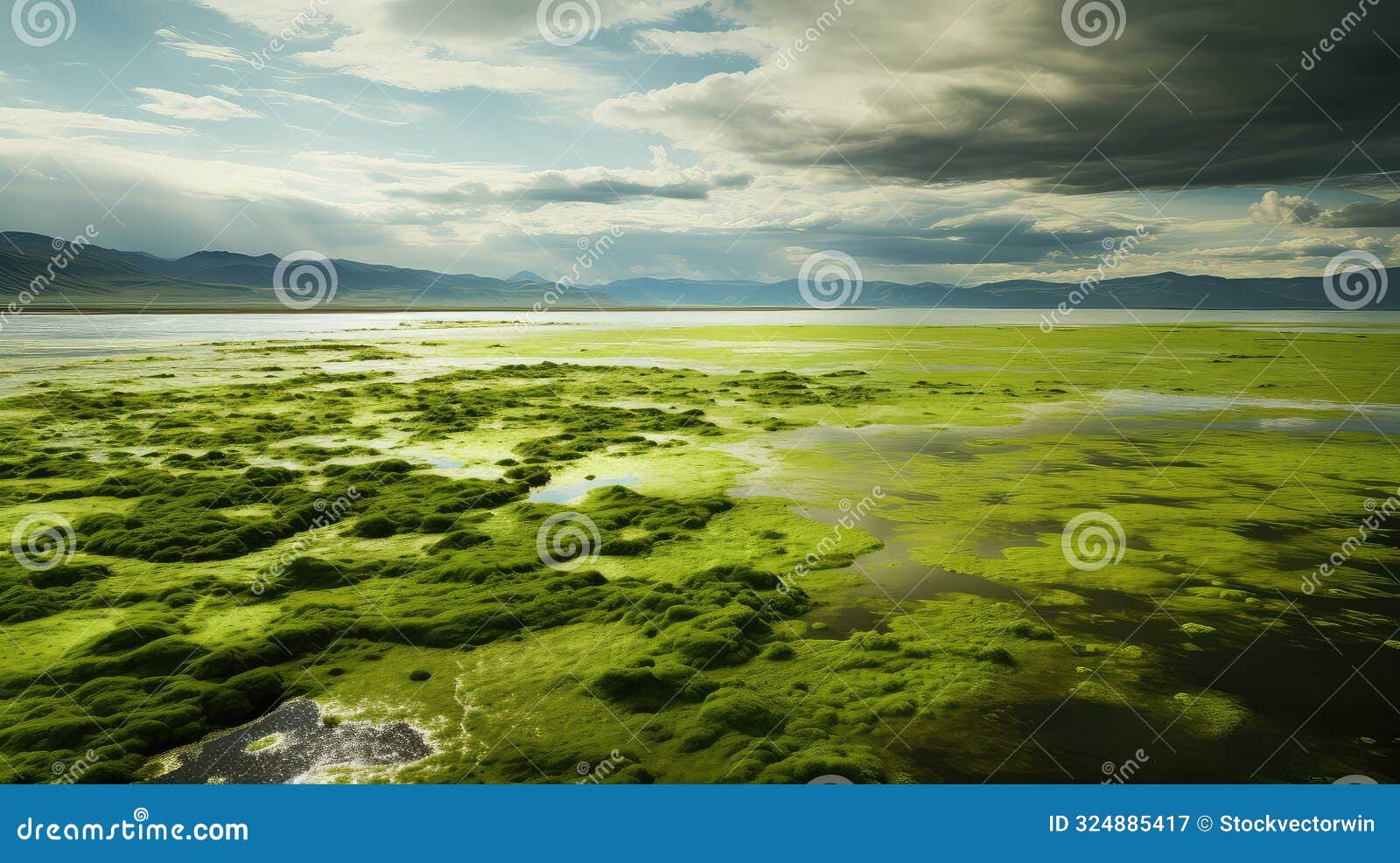 River algae bloom stock illustration. Illustration of thick - 324885417