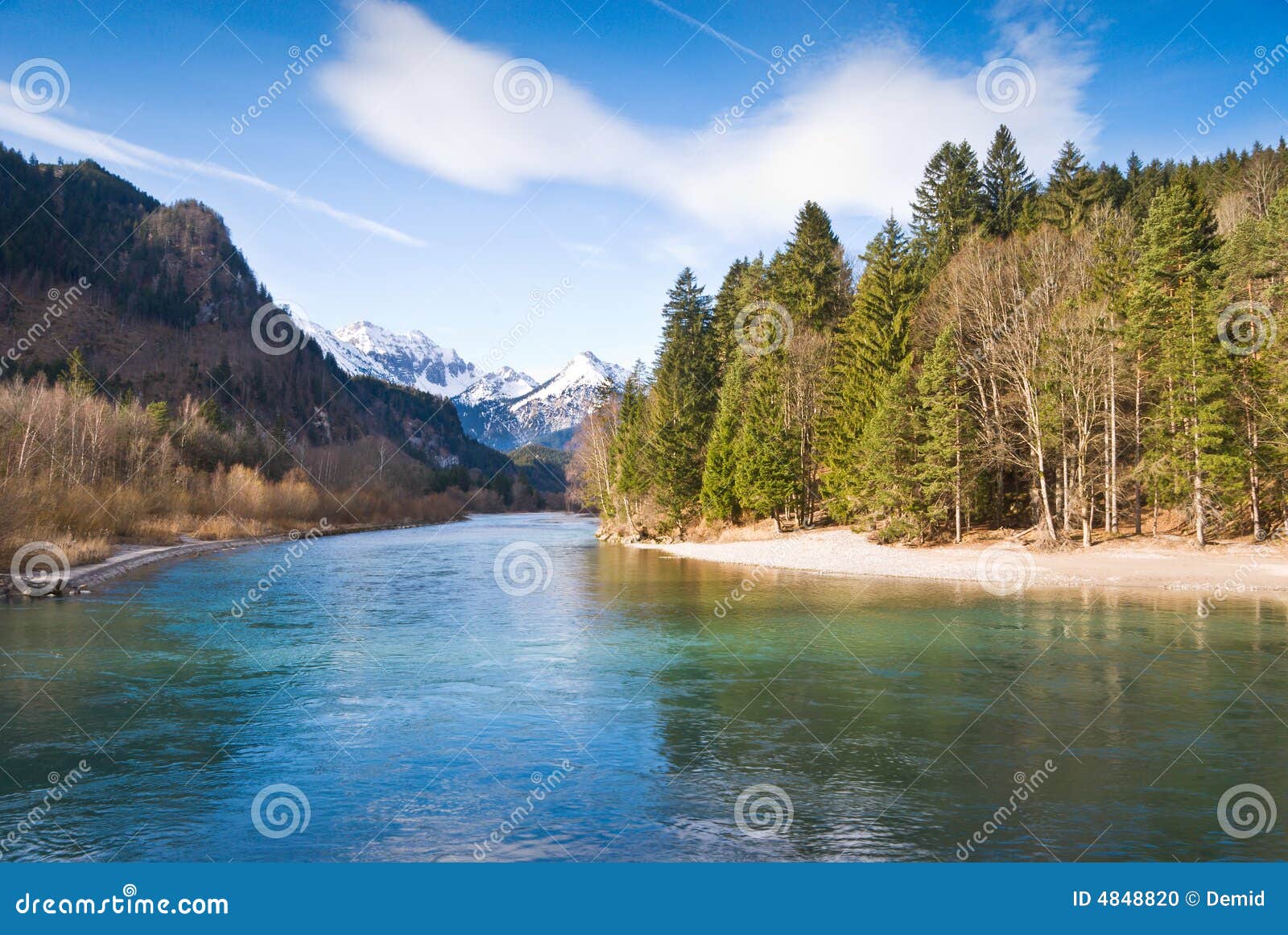 River in Alps stock photo. Image of river, peaks, nature - 4848820