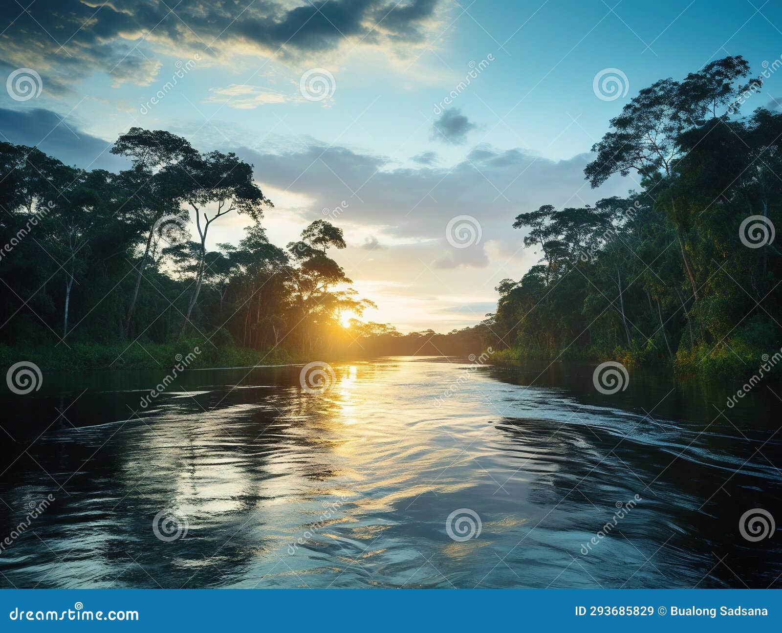 Amazon Rainforest Jungle Wildlife Background Outline For Coloring. Cute ...