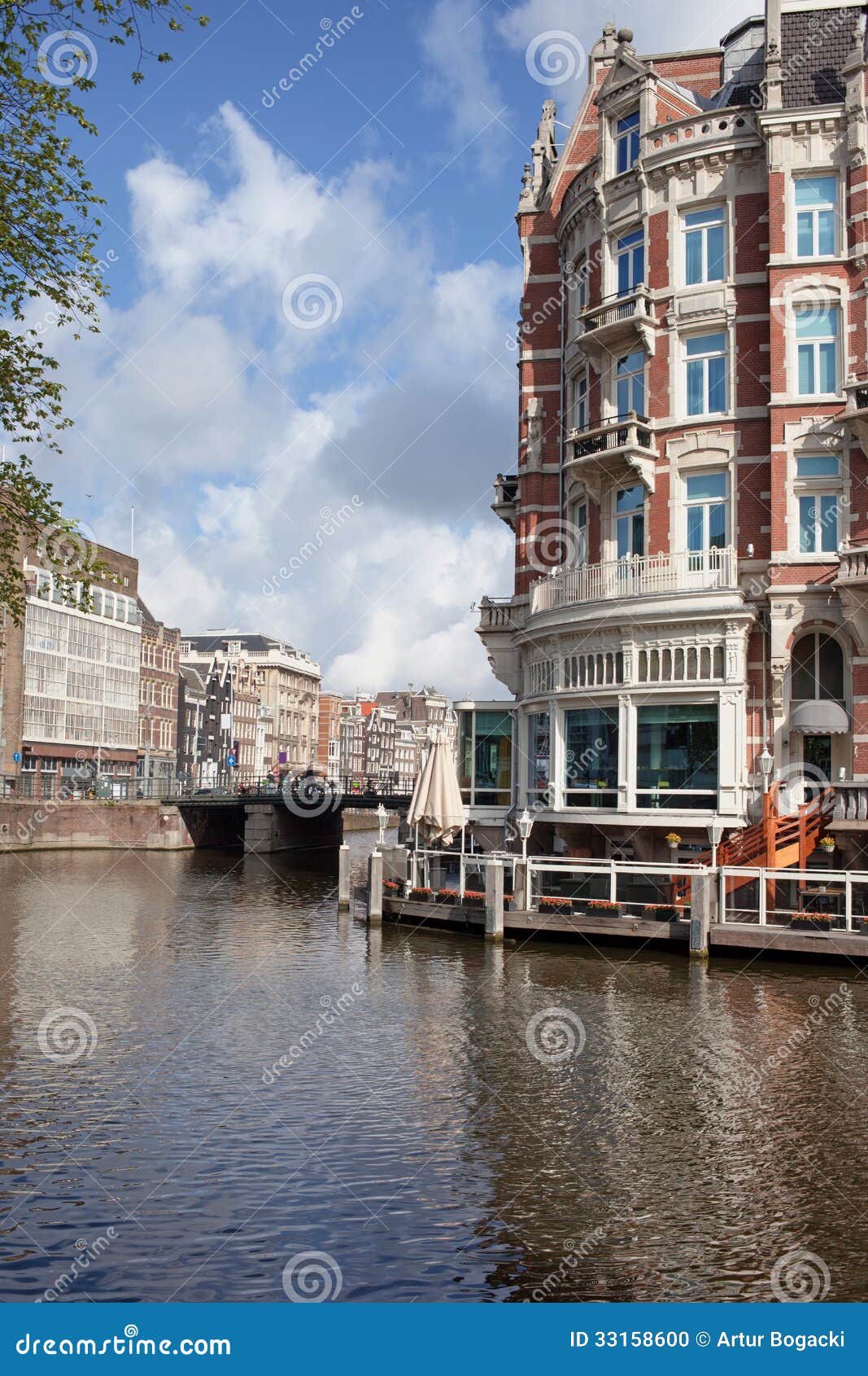 River Amstel in Amsterdam stock photo. Image of waterfront - 33158600