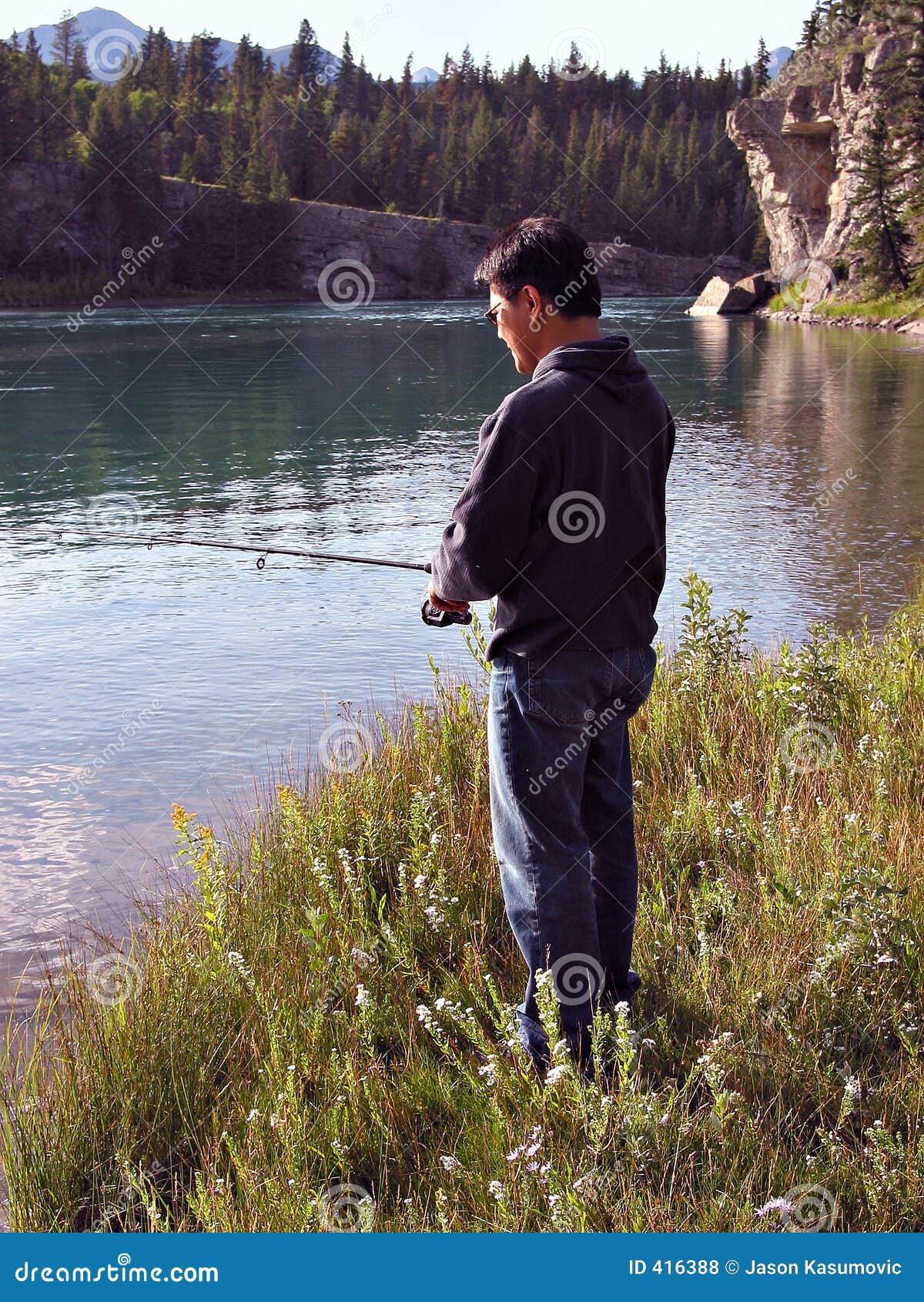 River Angler stock photo. Image of person, sport, fisherman - 416388
