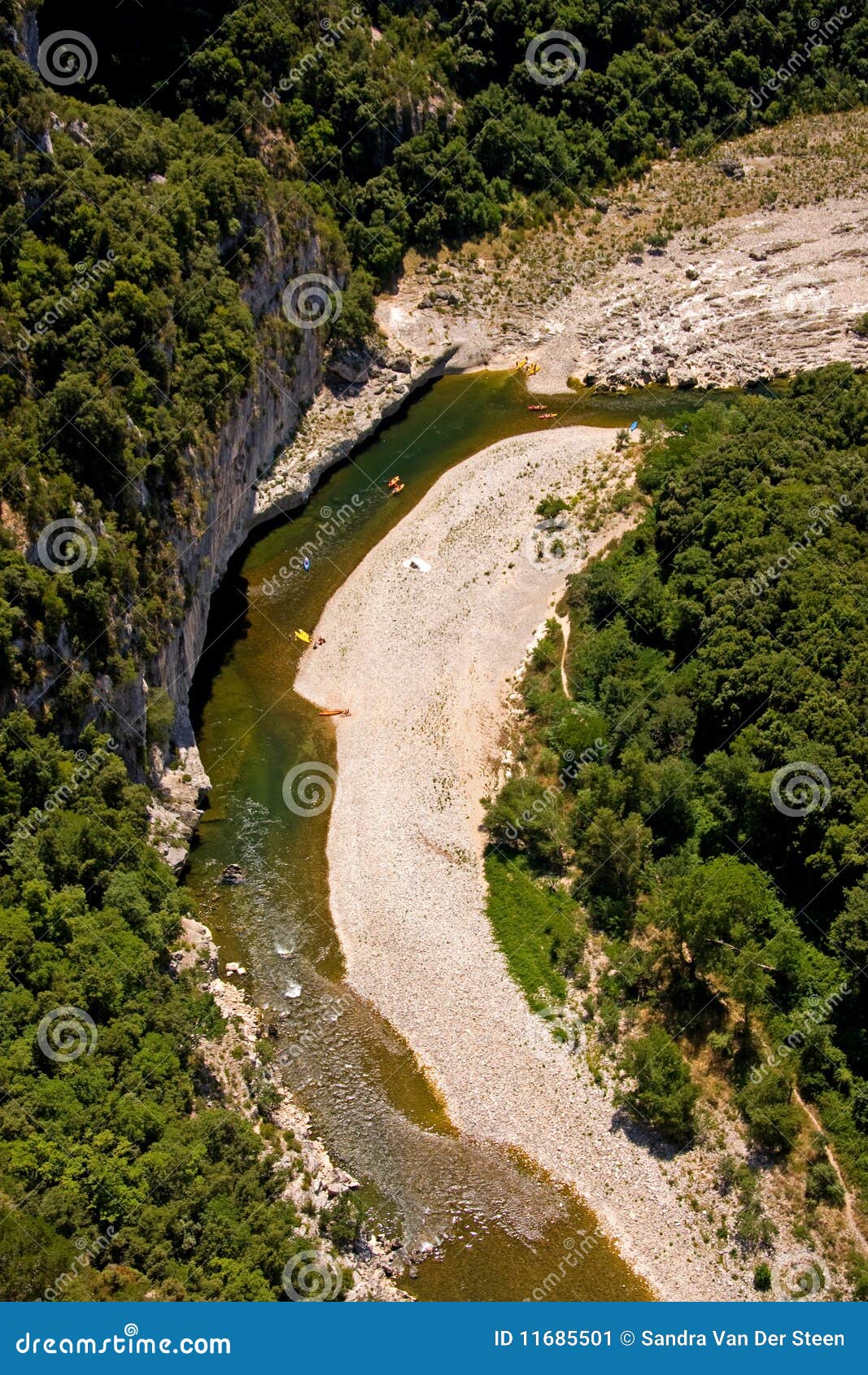 River Ardeche in France stock image. Image of canoe, landmark - 11685501