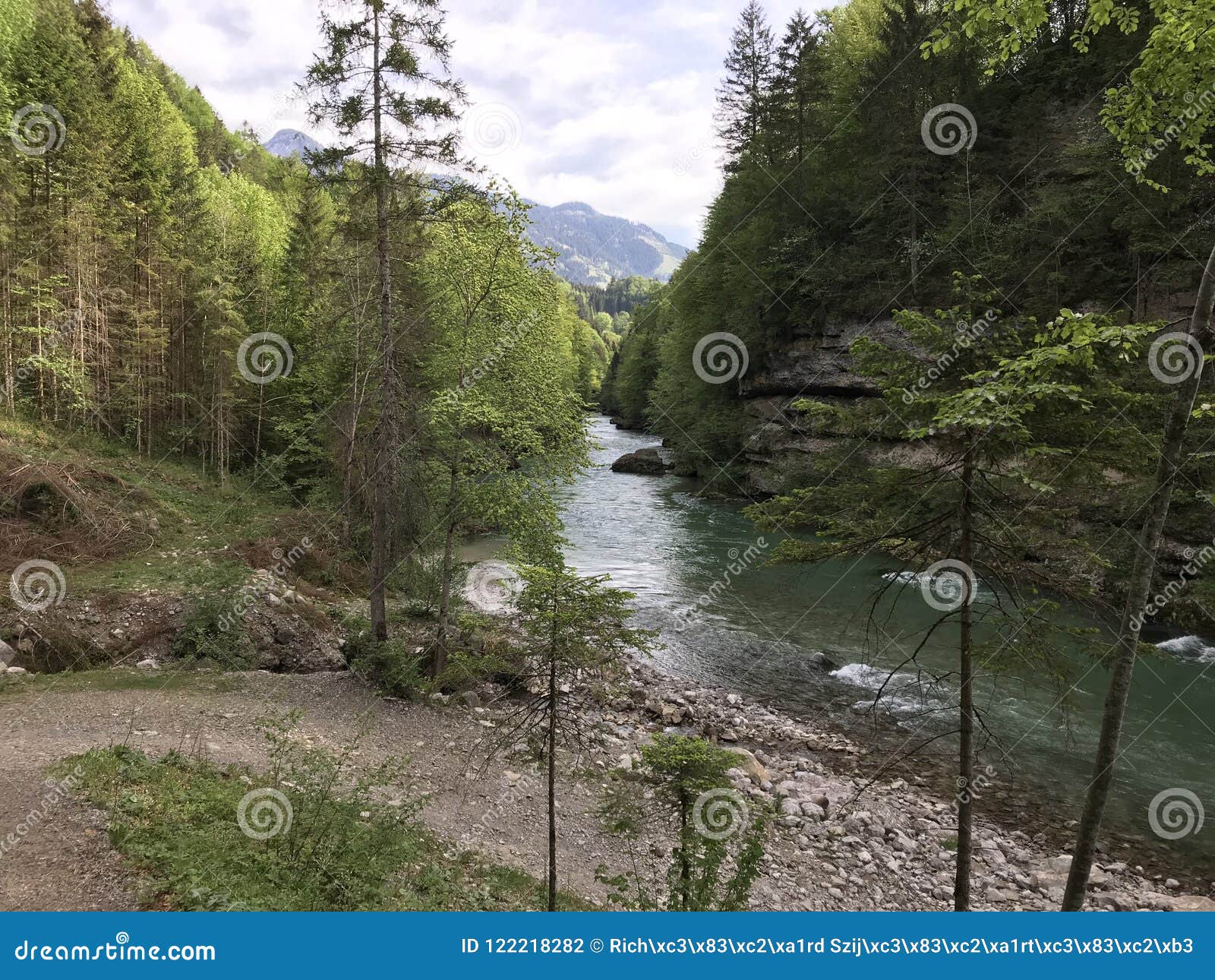 River in the Austrian Alps stock photo. Image of beautiful - 122218282