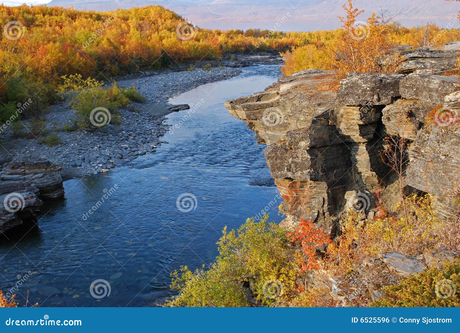 River in autumn scene stock photo. Image of golden, remoteness - 6525596