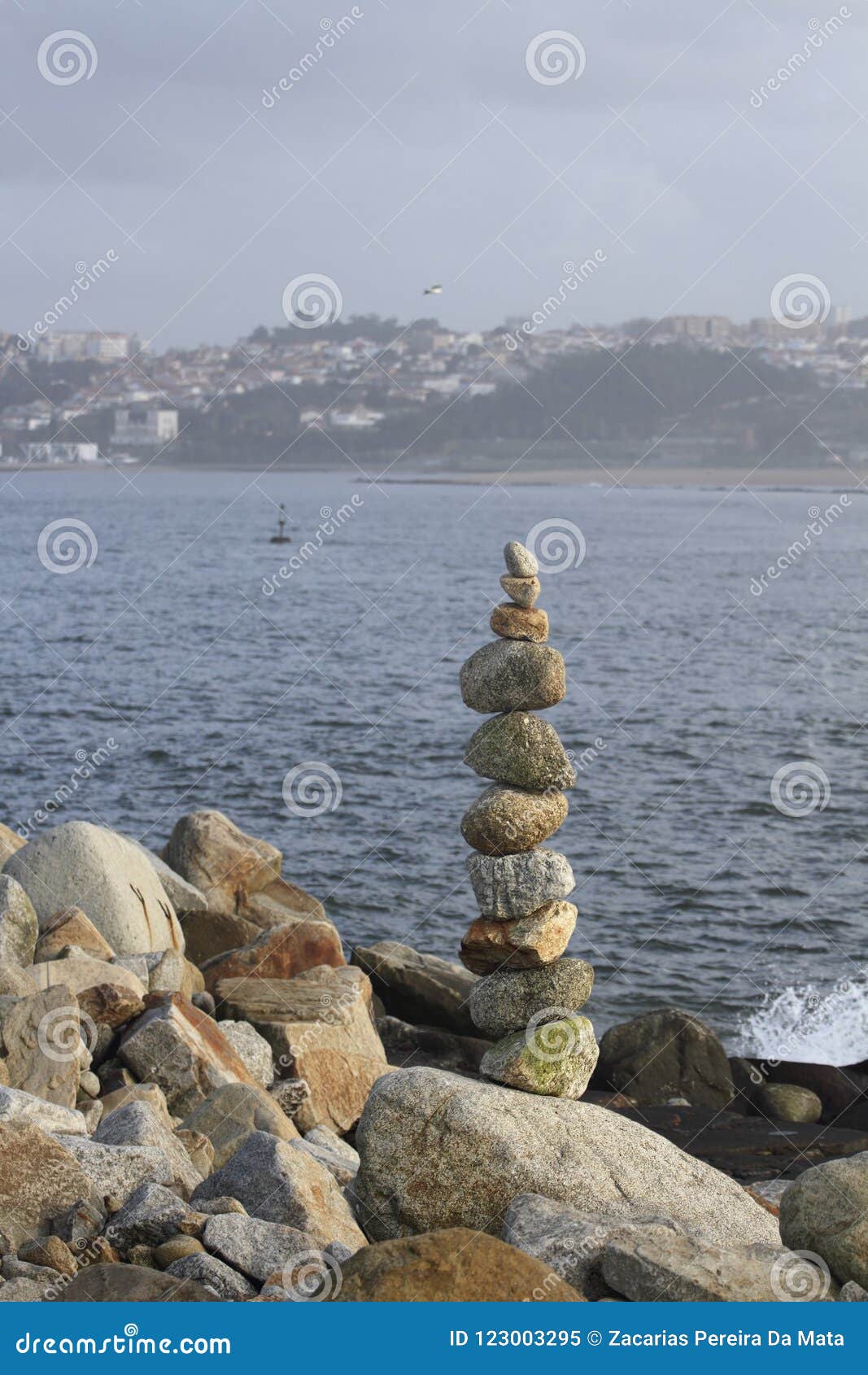 River balanced stones stock image. Image of abstract - 123003295