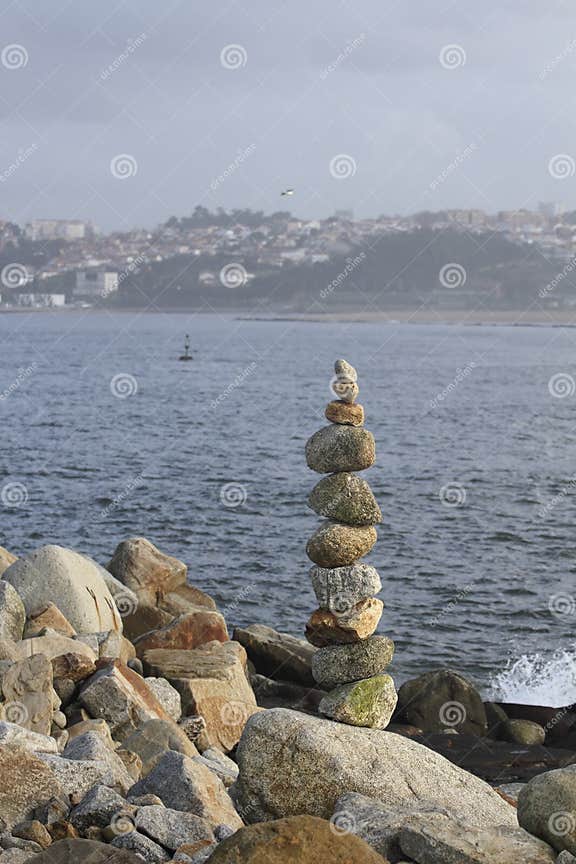 River balanced stones stock image. Image of abstract - 123003295