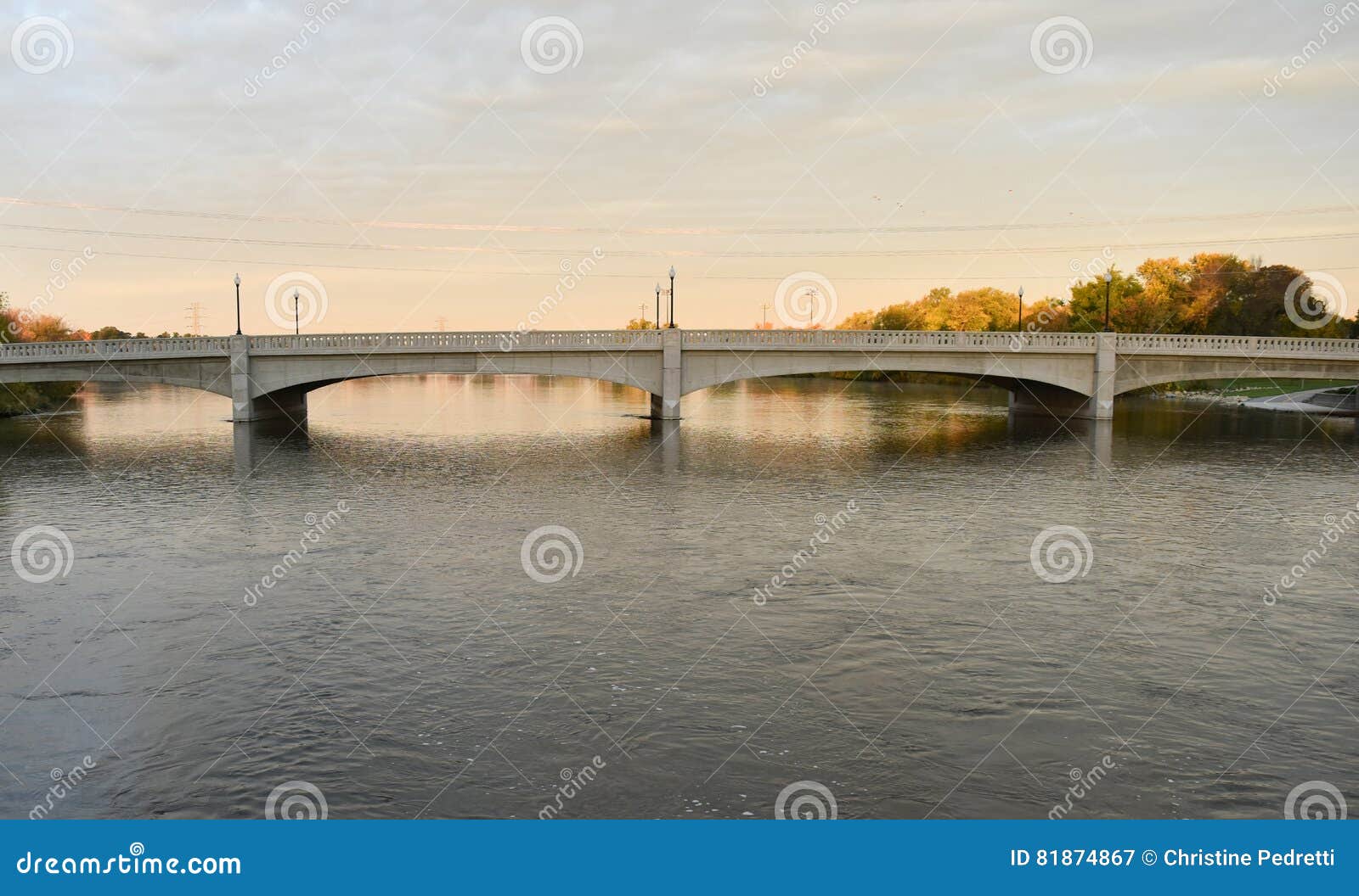 River Bank on a Fall Morning Stock Image - Image of trees, rural: 81874867