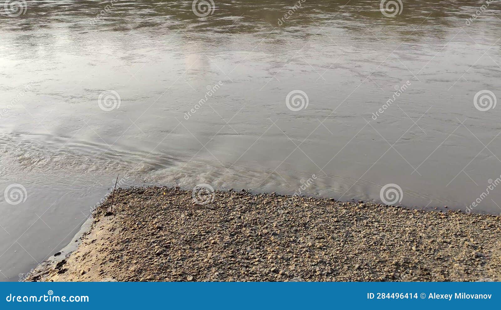 River Bank and Flowing River Water Stock Footage - Video of flowing ...