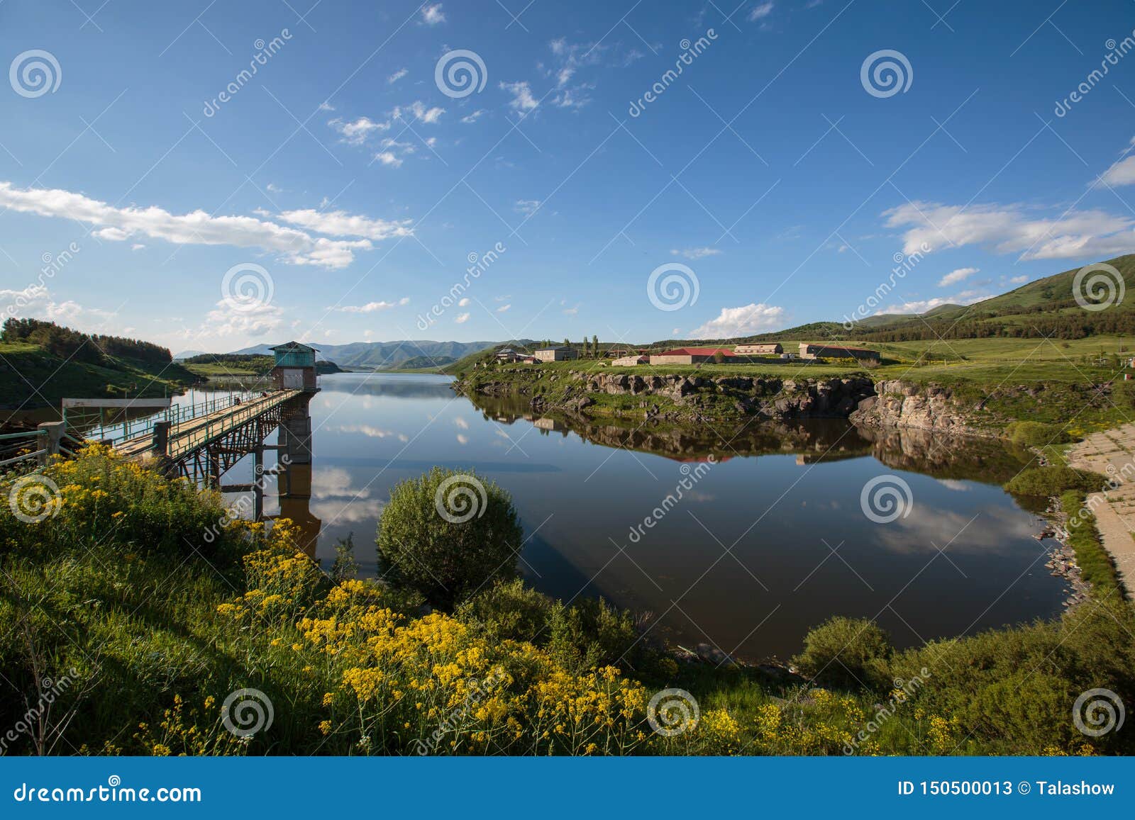 River Bank with Good Terrain and Overview Stock Image - Image of colors ...