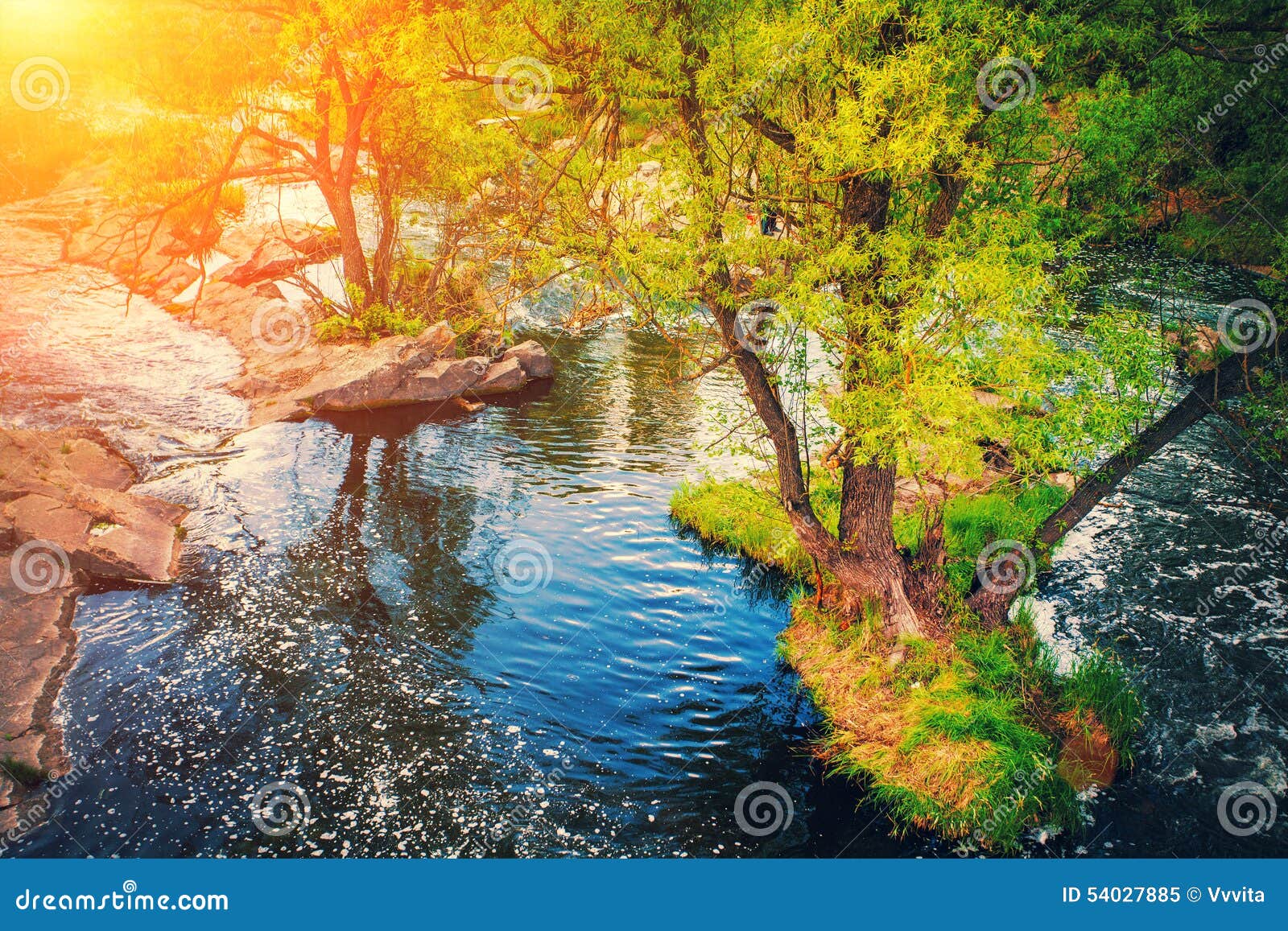 River bank with rocks stock image. Image of nature, stone - 54027885